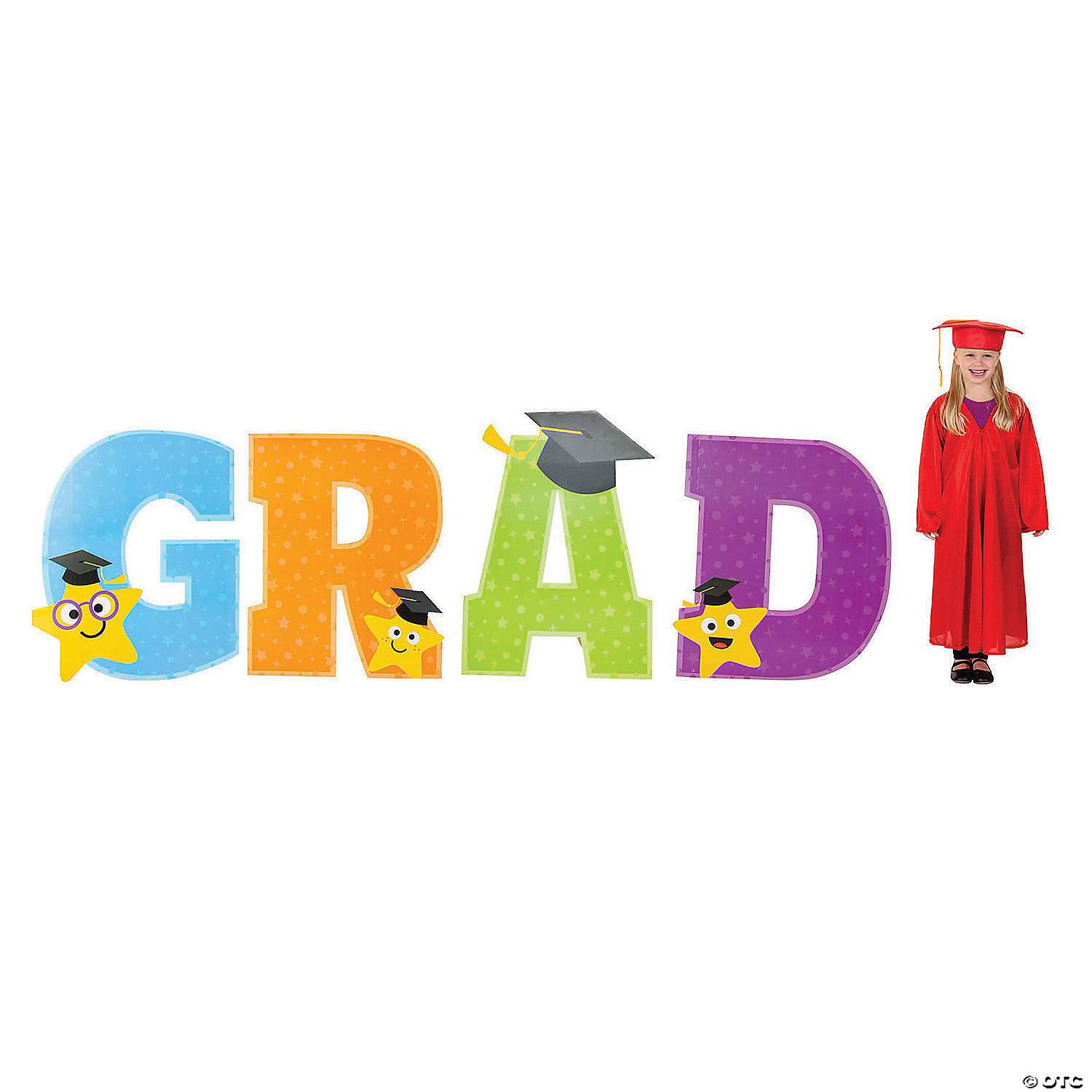 Elementary Grad Letter Cardboard Cutout Stand-Ups