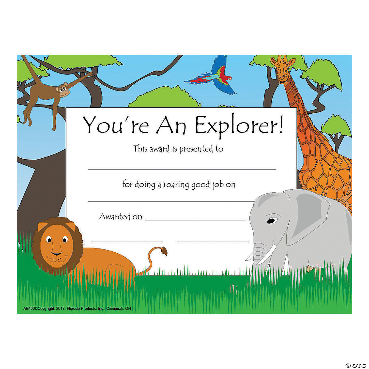 Explorer Certificate - Qty 180