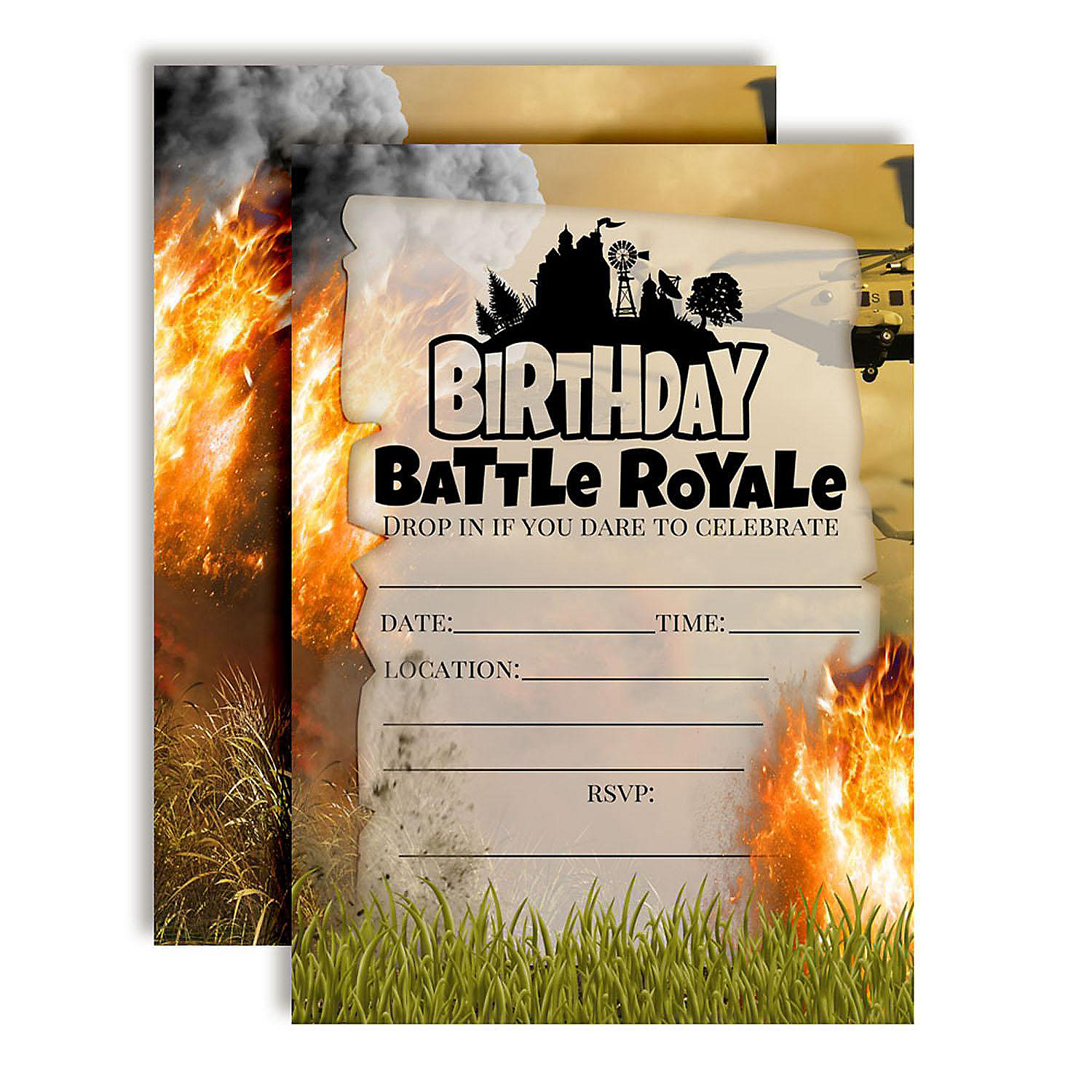 Explosion Fort Battle Invitations 40pc. by AmandaCreation | Oriental ...