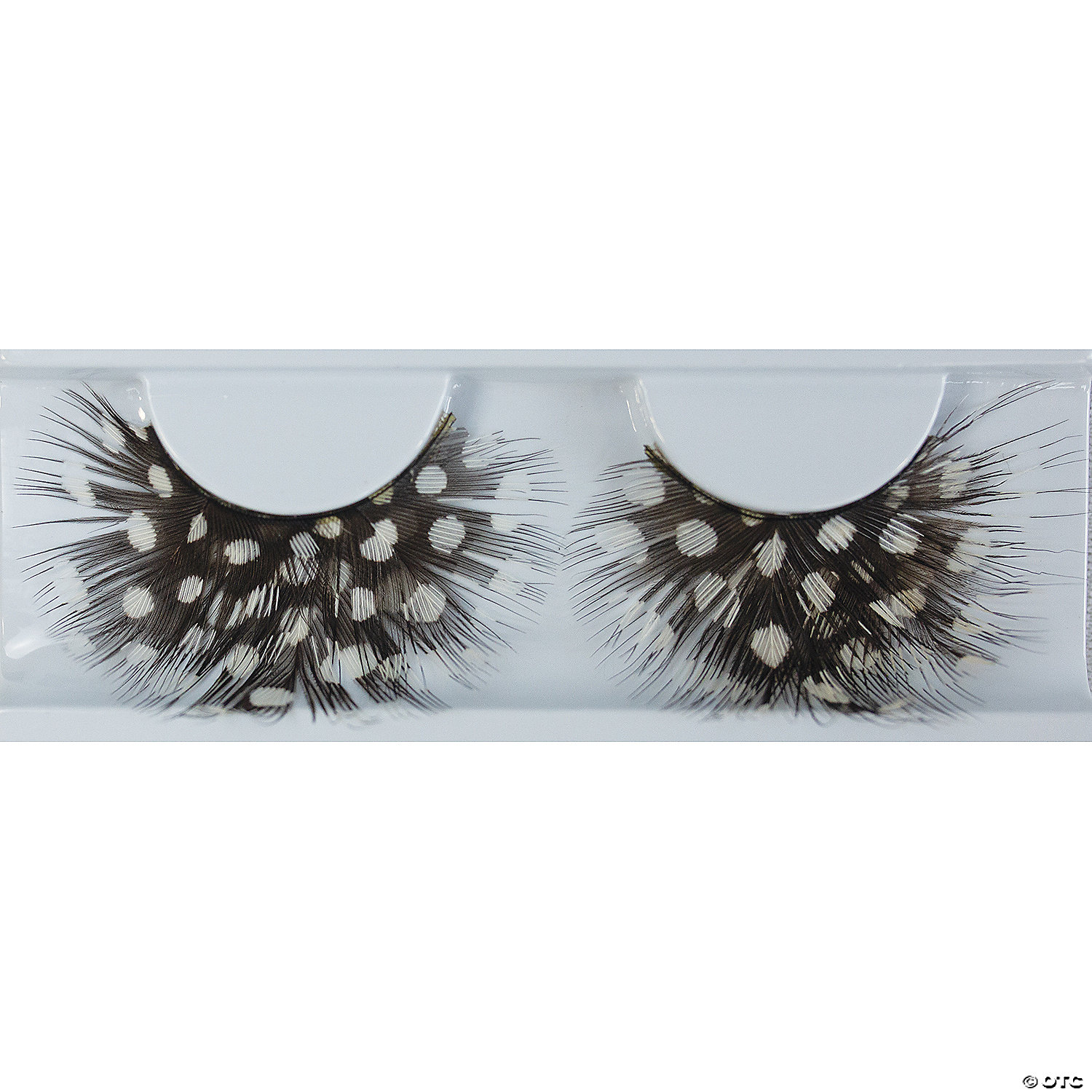 Eyelash Feather Dot Black/White | Oriental Trading
