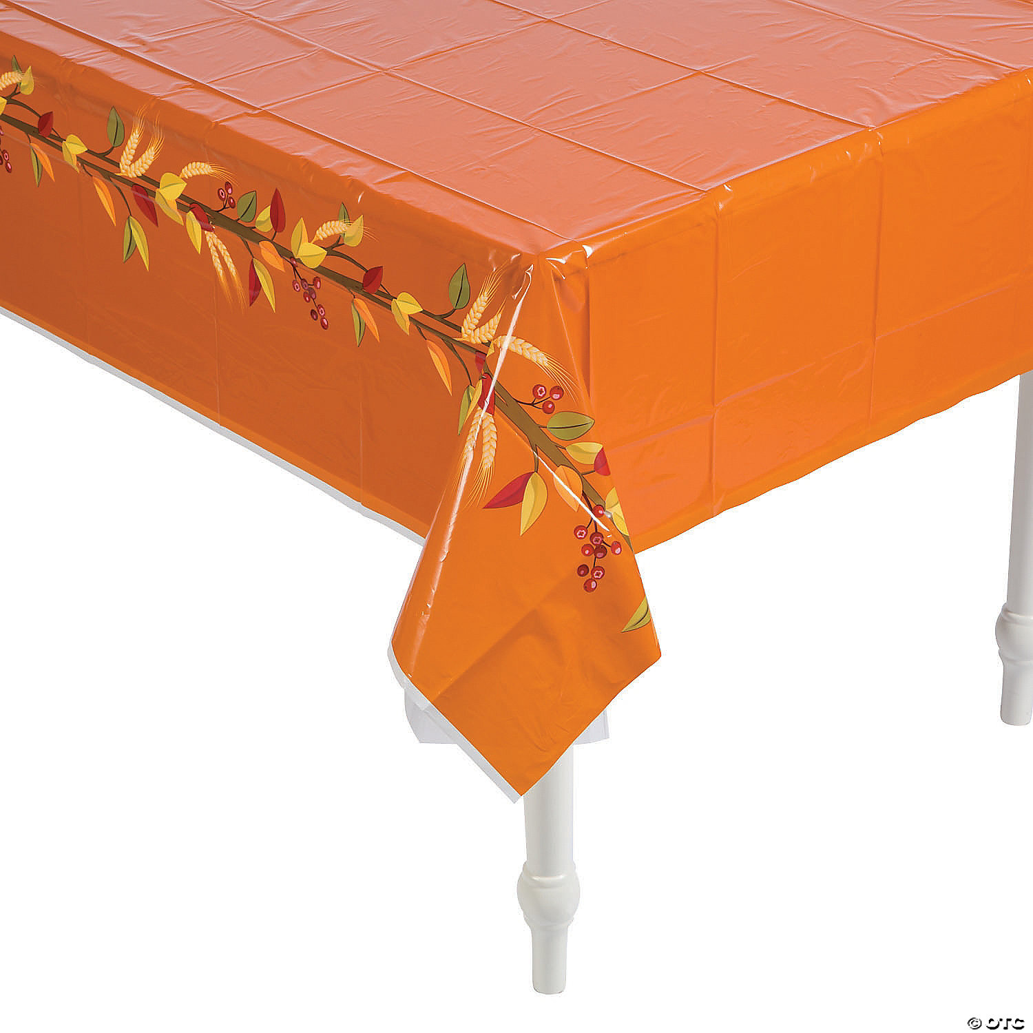 Fall-Themed Thanksgiving Disposable Plastic Tablecloth