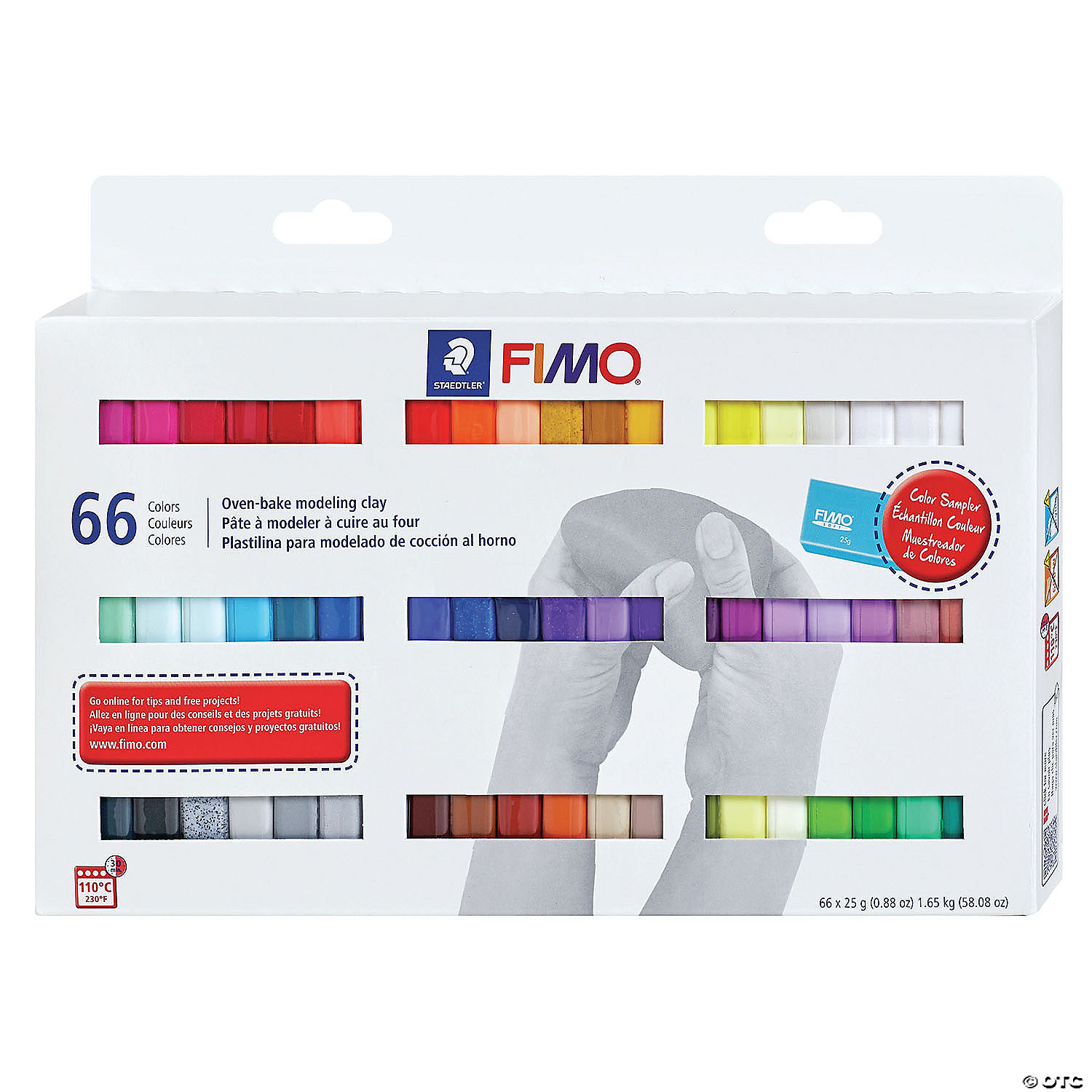 Fimo Professional Soft Polymer Clay 66 Pieces, Assorted | Oriental Trading