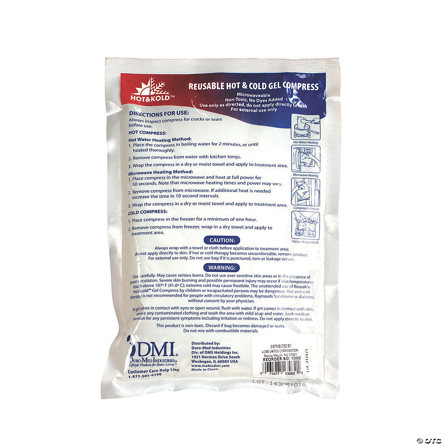 First Aid Only® Reusable Hot/Cold Pack, 4" x 6", 12 Pack | Oriental Trading