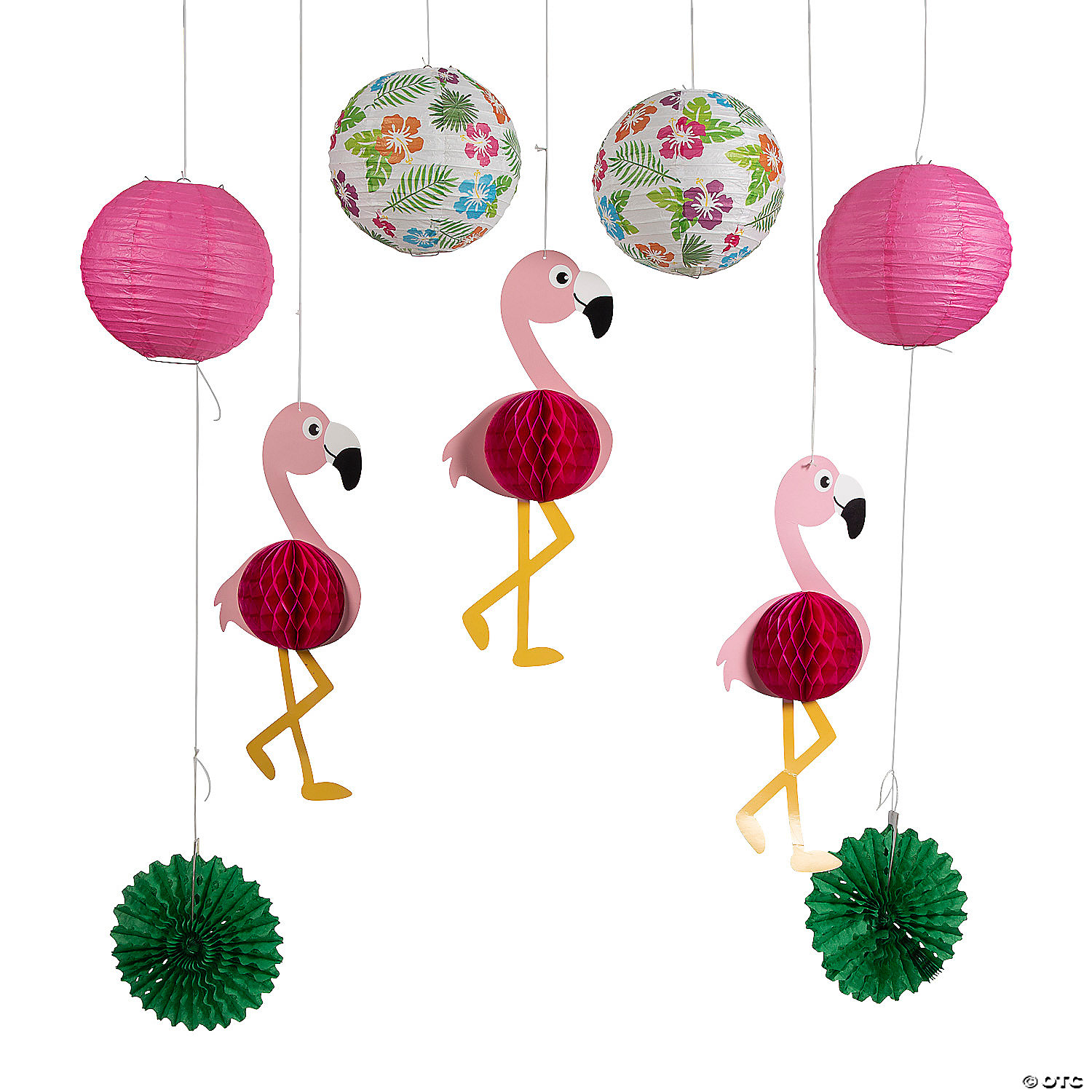 Flamingo Party Hanging Decorating Kit - 9 Pc. | Oriental Trading