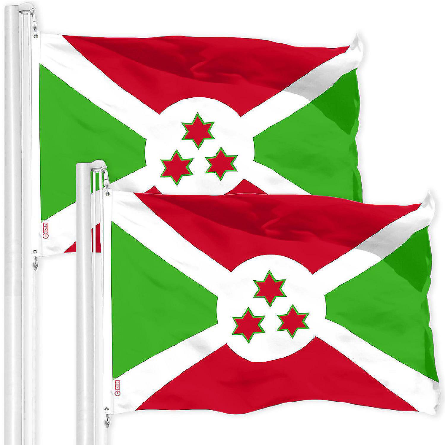 G128 3X5Ft 2Pk Burundi 150D Polyester Flag | Oriental Trading