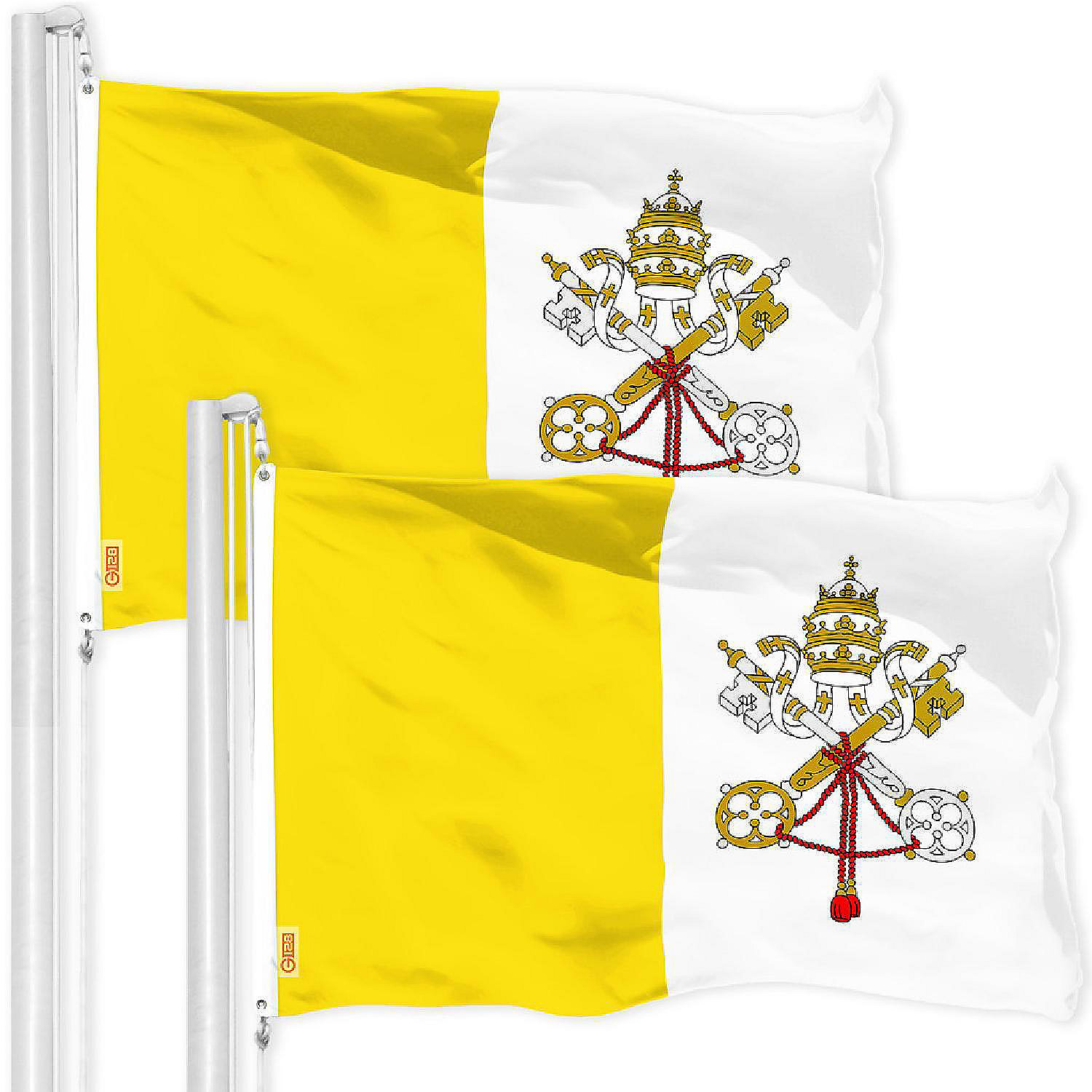 G128 3X5Ft 2Pk Vatican 150D Polyester Flag | Oriental Trading