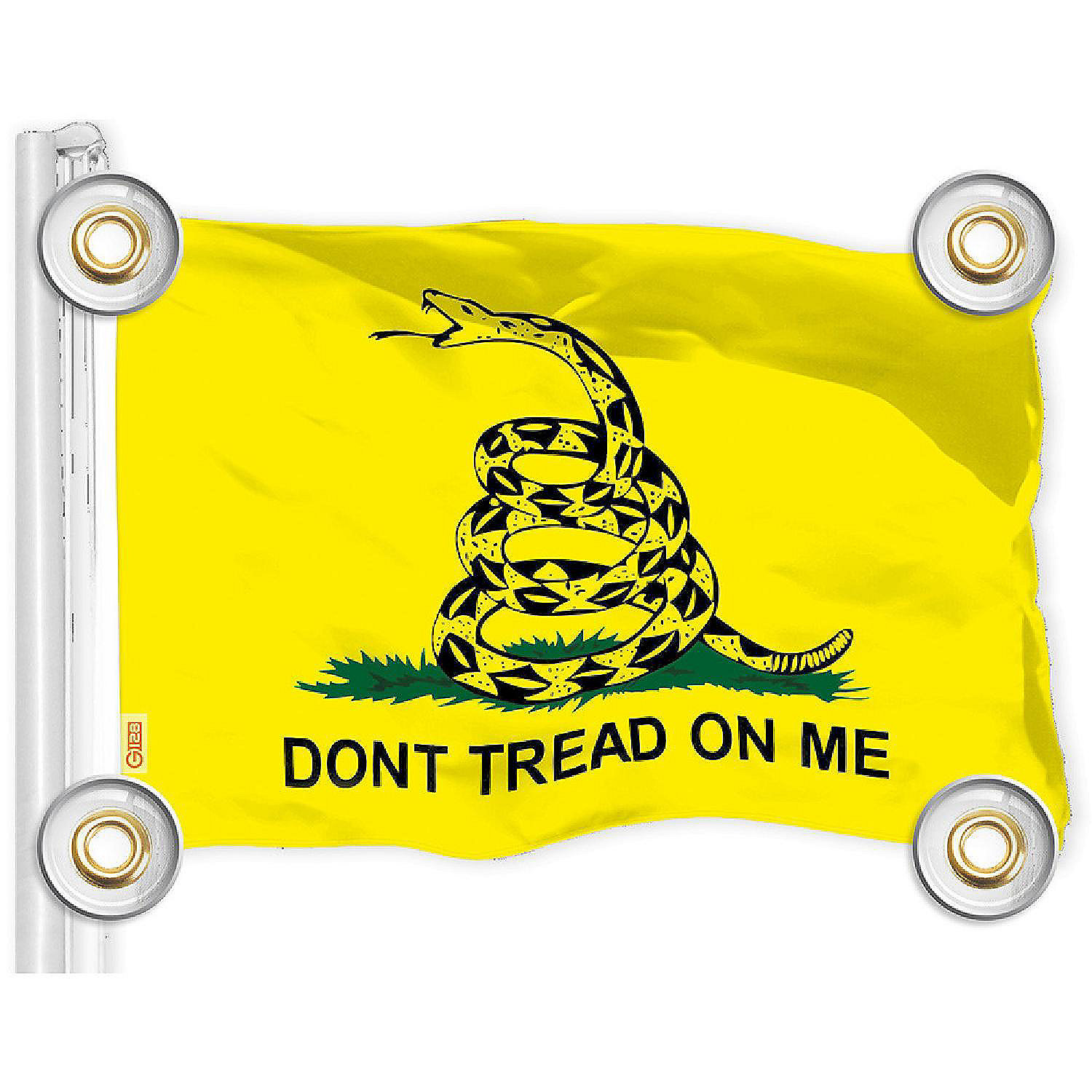 G128 3X5Ft Gadsden 4 Corner Grommets 150D Polyester Flag | Oriental Trading