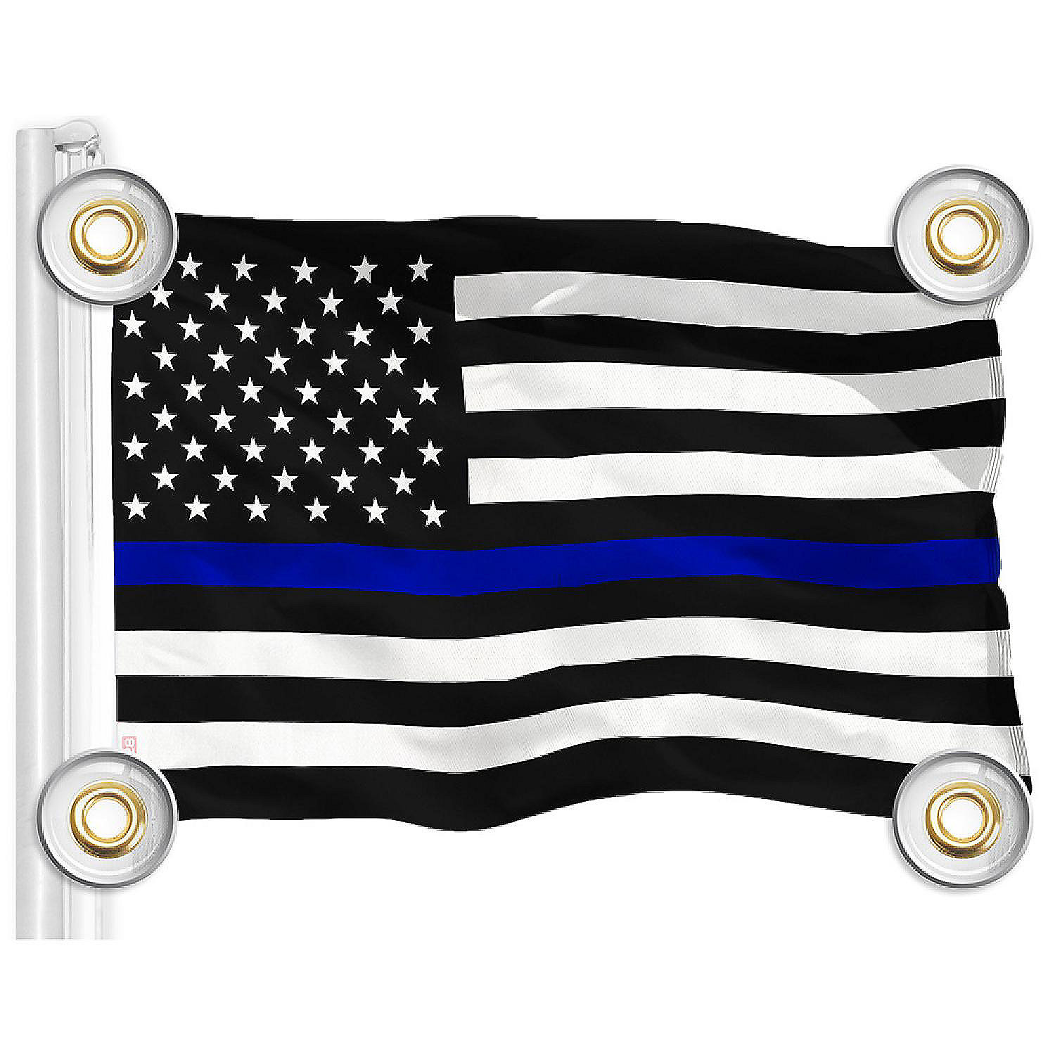 G128 3X5Ft Thin Blue 4 Corner Grommets 150D Polyester Flag | Oriental ...