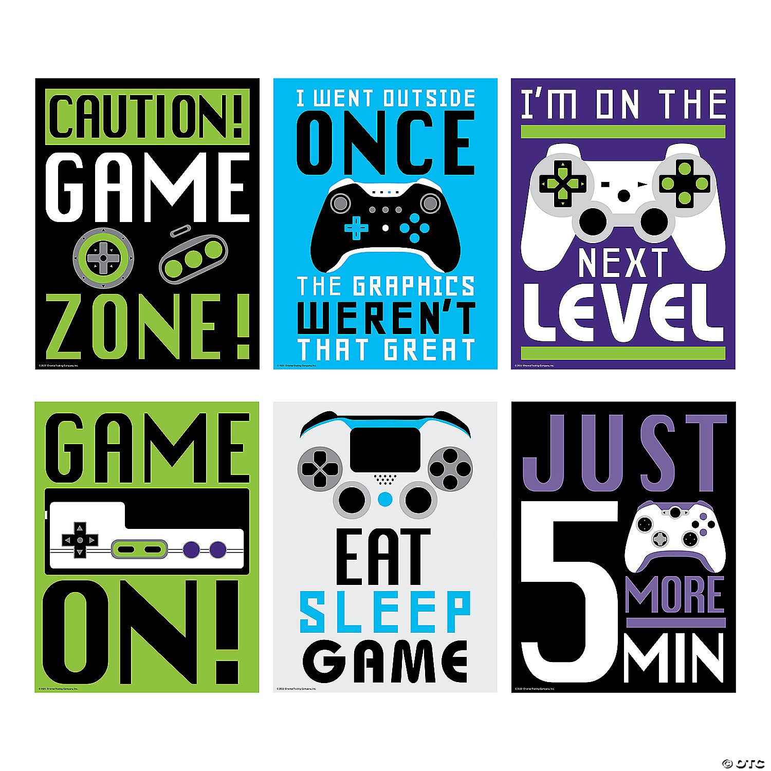 Gamer Poster Set - 6 Pc. | Oriental Trading