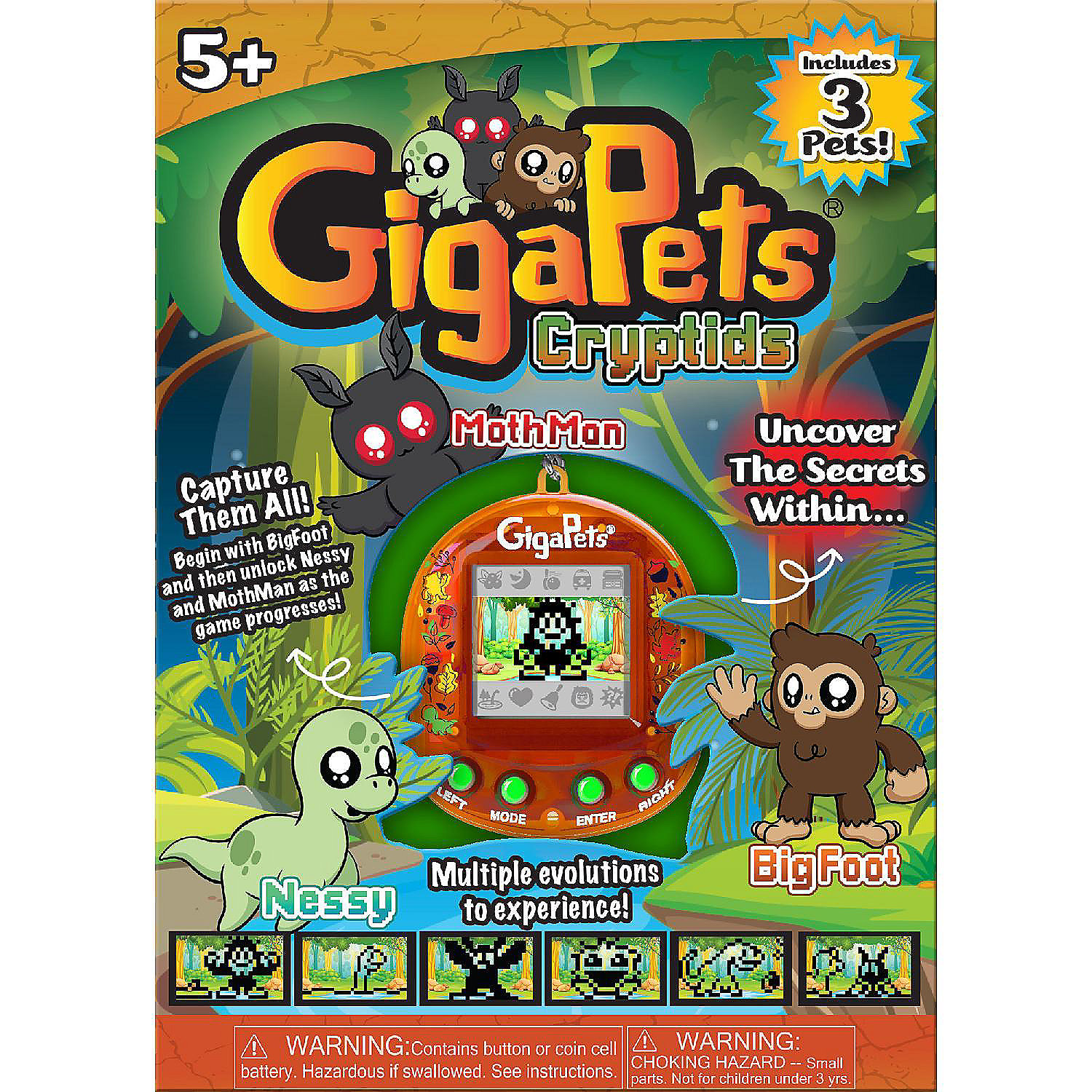 Gigapets Cryptids, 3 Pets In 1, Virtual Interactive Pet Keychain,Ages 5+ | Oriental Trading