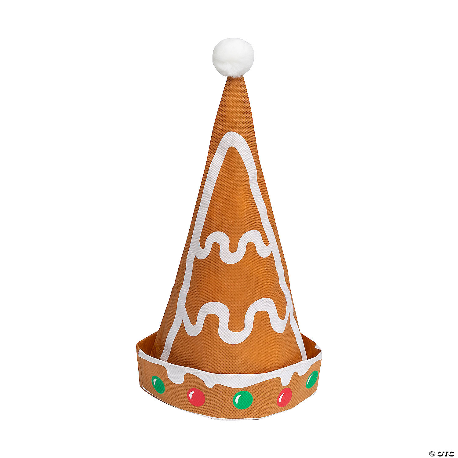Gingerbread Nonwoven Polyester Santa Hats