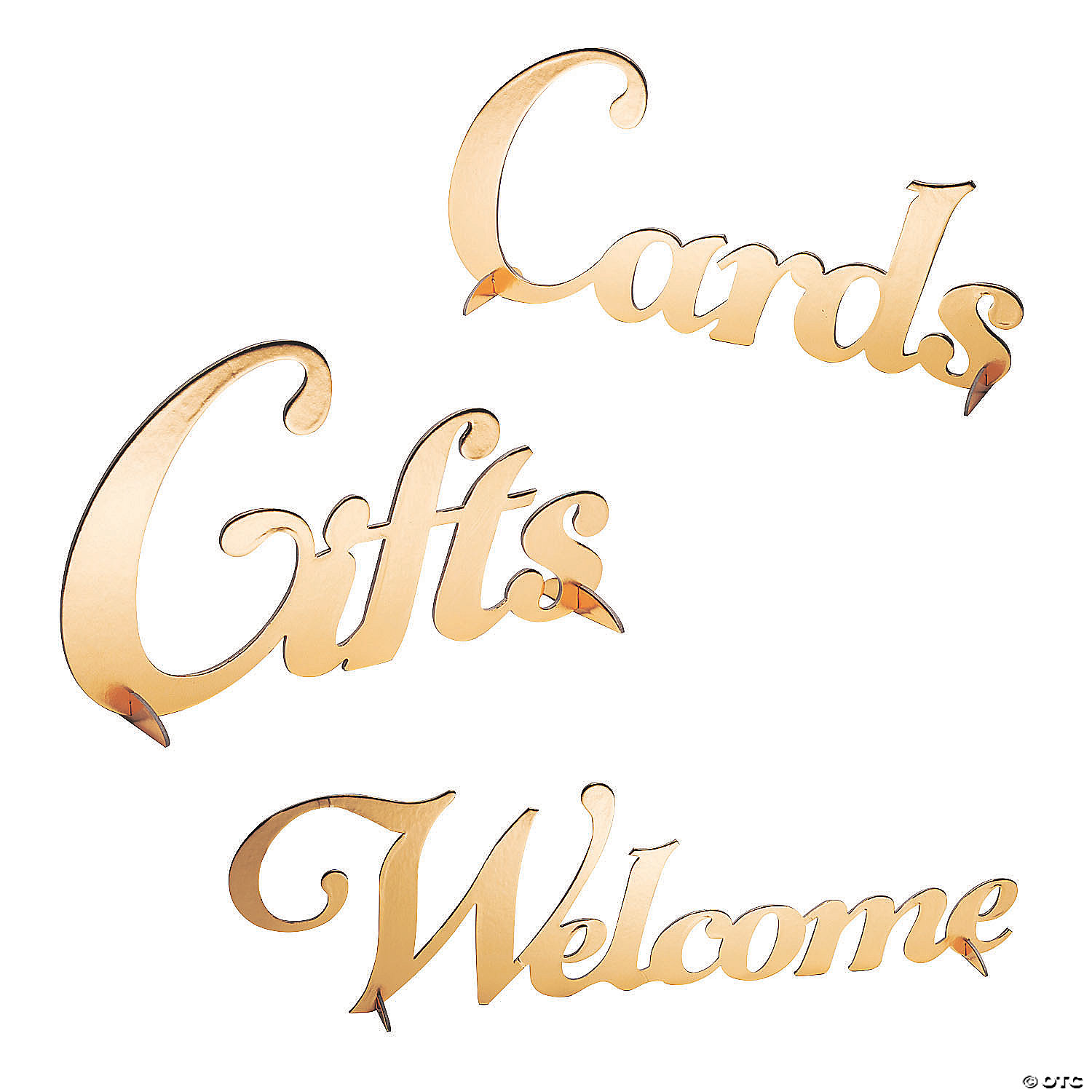 Gold Foil Wedding Tabletop Signs | Oriental Trading