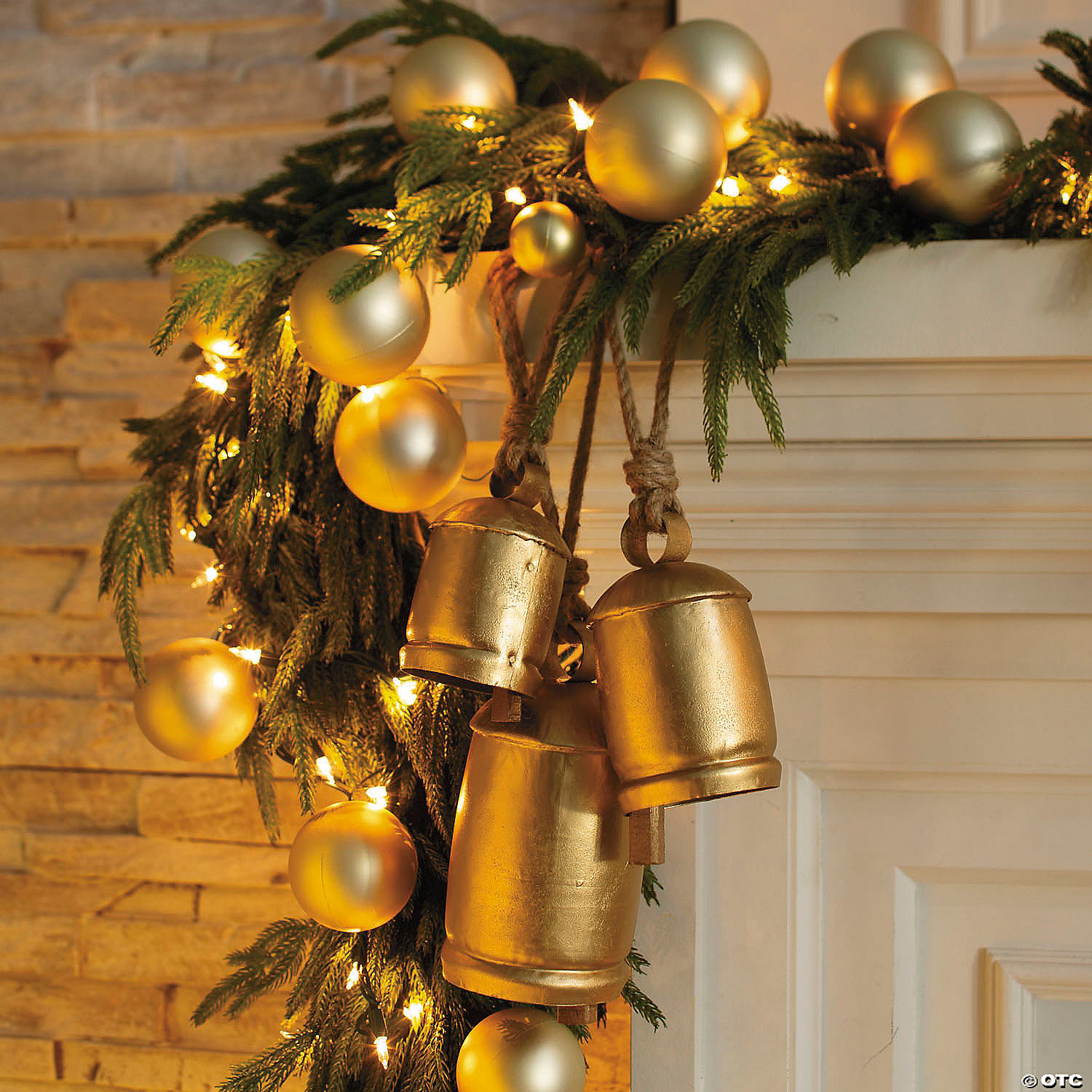 Gold Hanging Christmas Bell Decorations