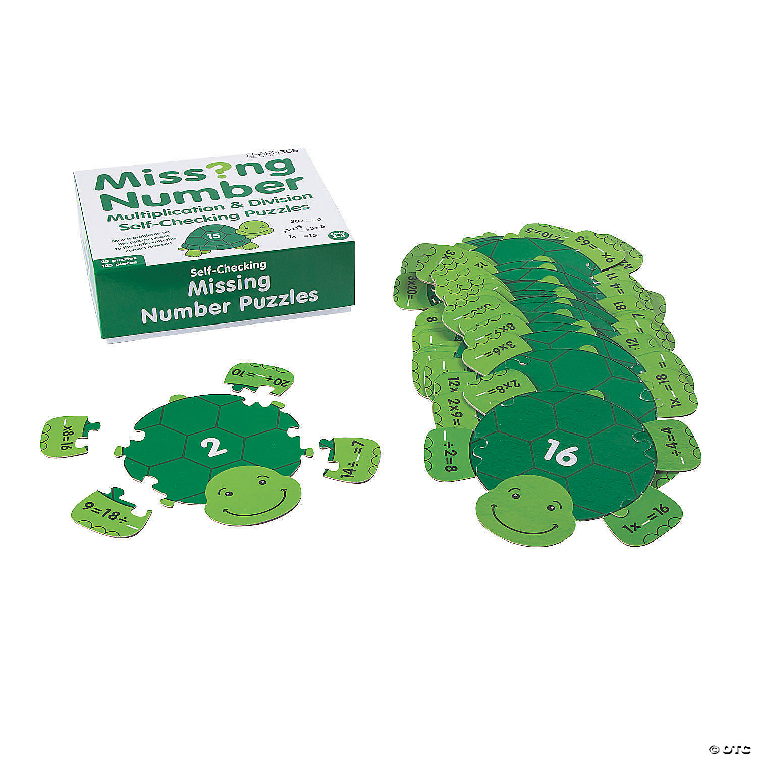 Grad 3-4 Missing Number Puzzles - Set of 25 - Discontinued