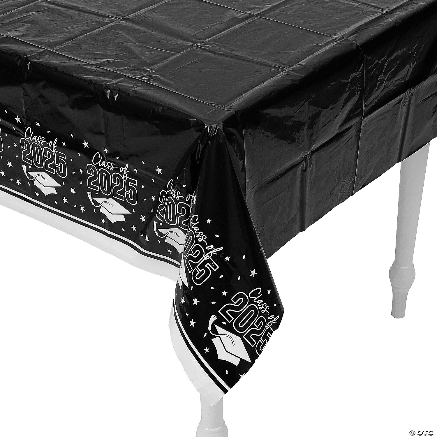 Graduation Class of 2025 Rectangle Disposable Plastic Tablecloth | Fun ...