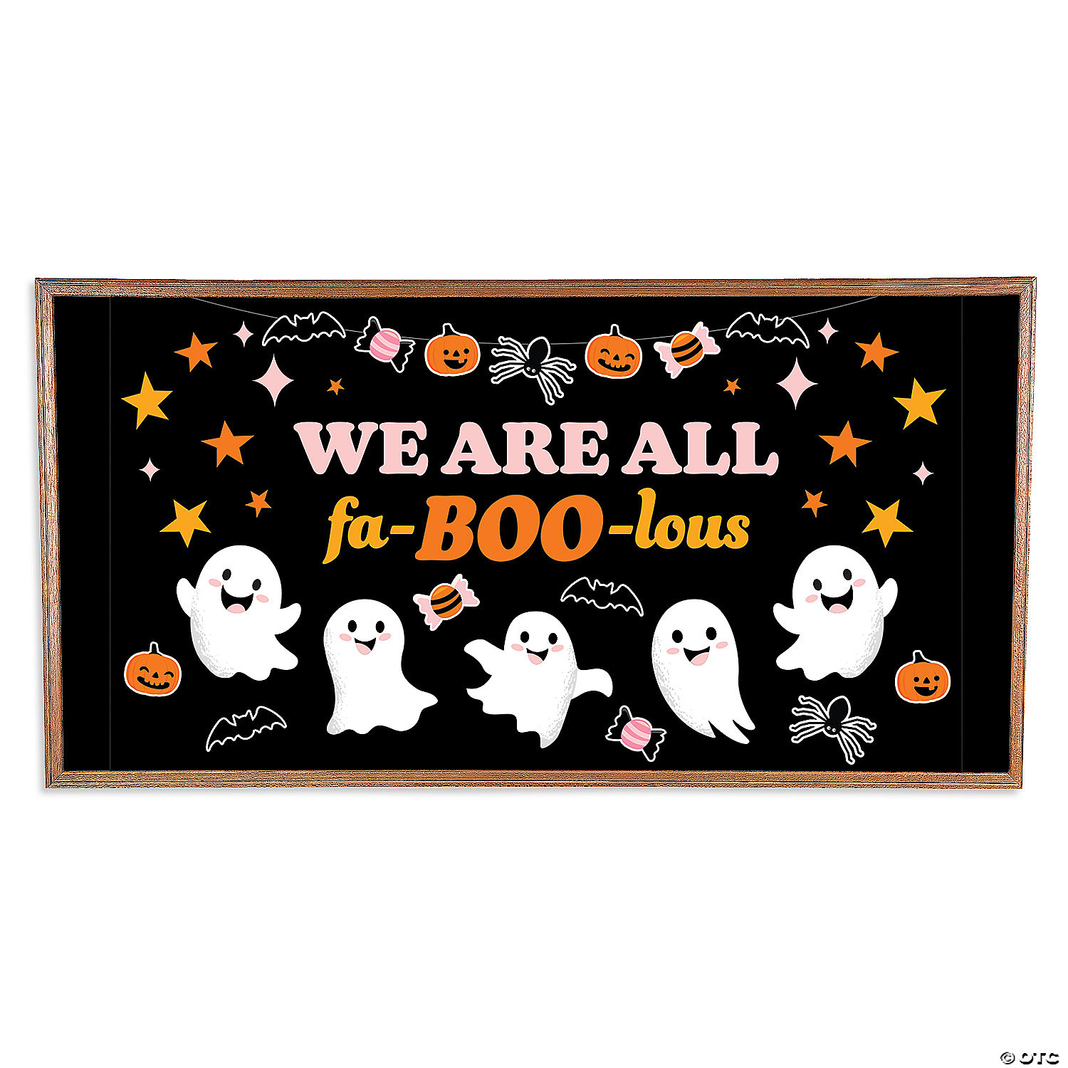 Halloween Ghost Pink Bulletin Board Set - 50 Pc. | Oriental Trading