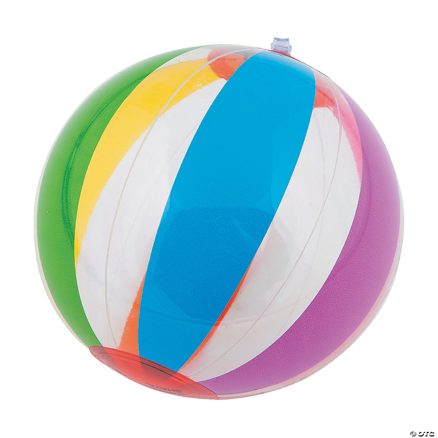 Inflatable Mini Clear Rainbow Beach Balls | Fun Express