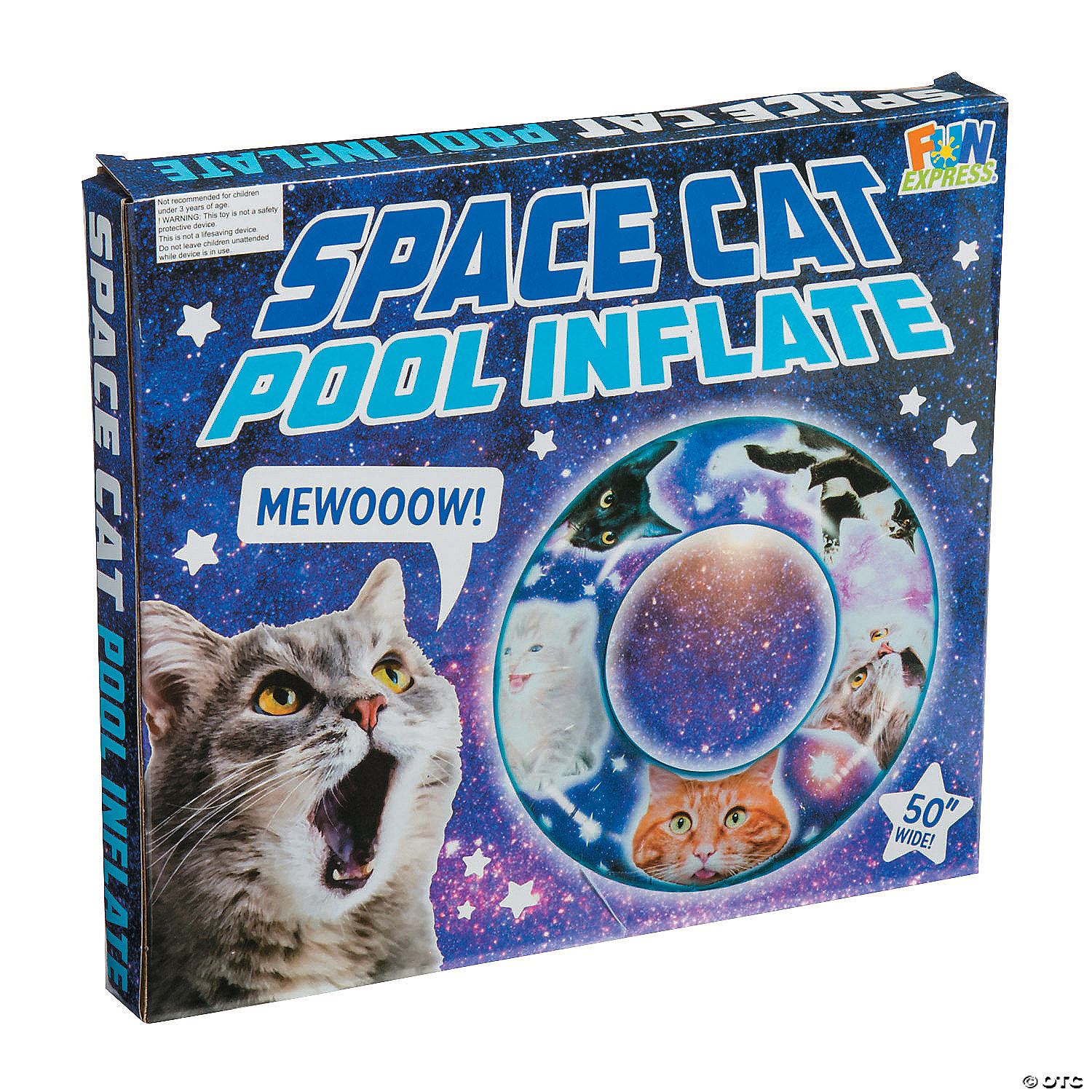 Inflatable Space Cat Pool Float | Fun Express