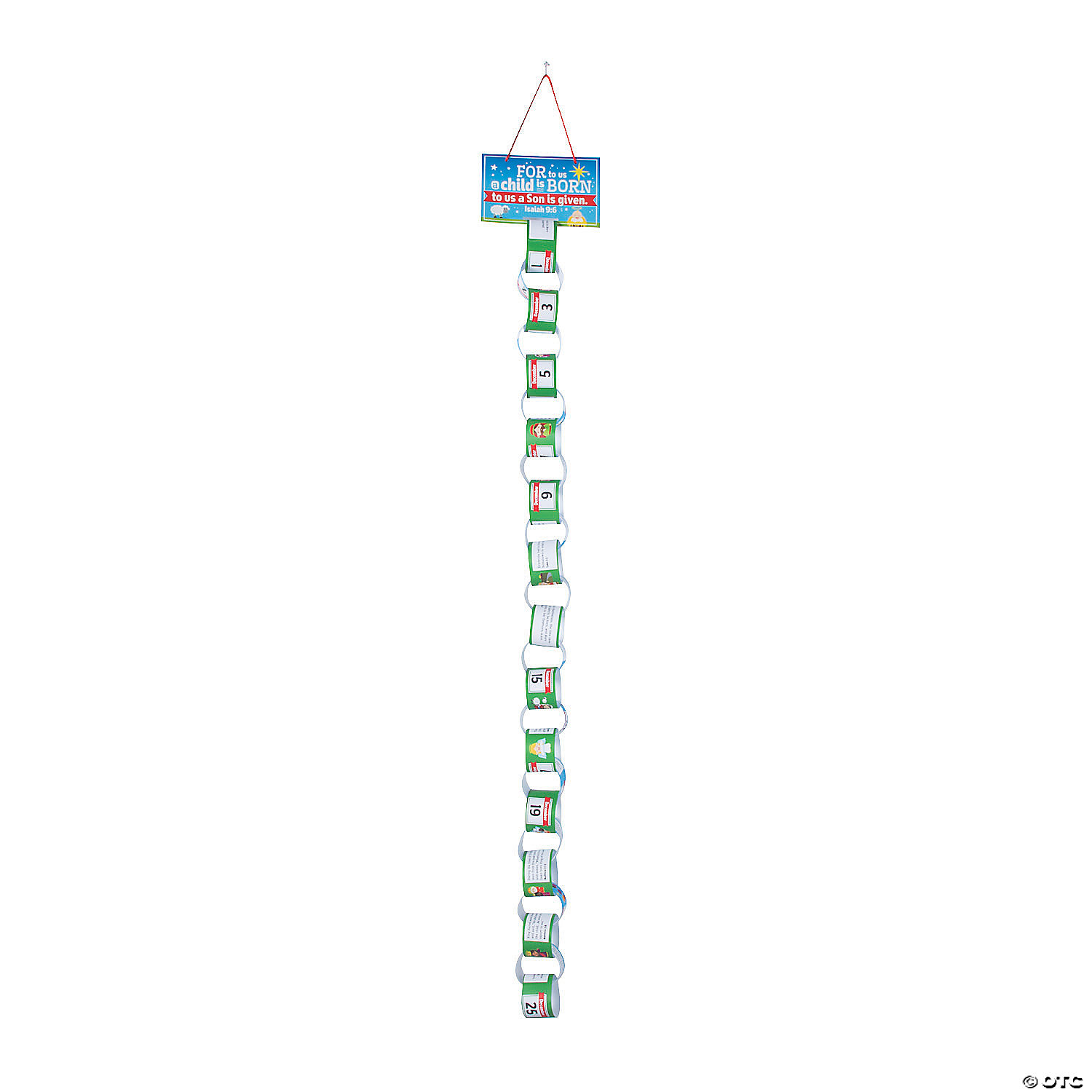 Isaiah 9:6 Advent Countdown Paper Chain Craft Kit