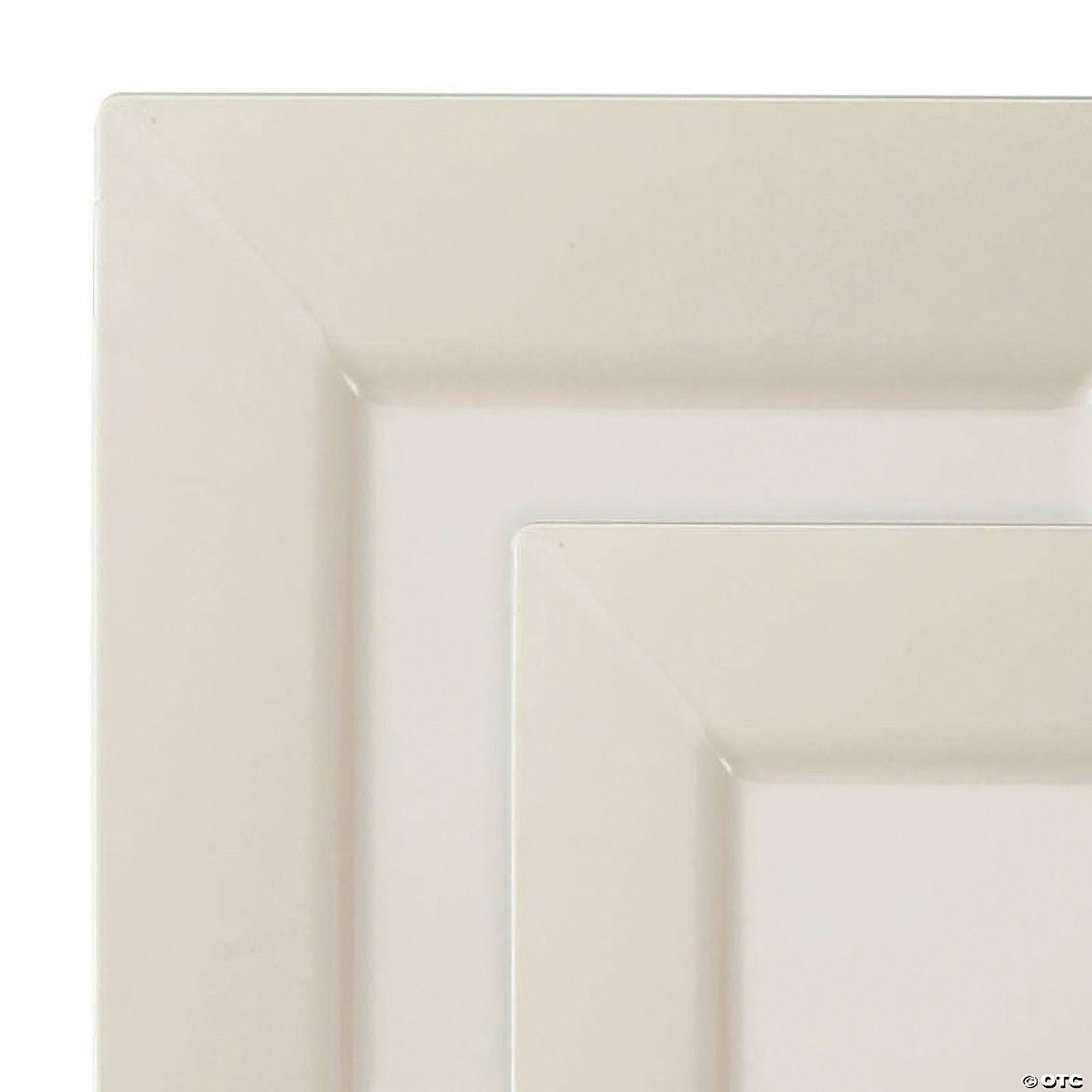Ivory Square Plastic Plates Dinnerware Value Set (40 Dinner Plates + 40 ...