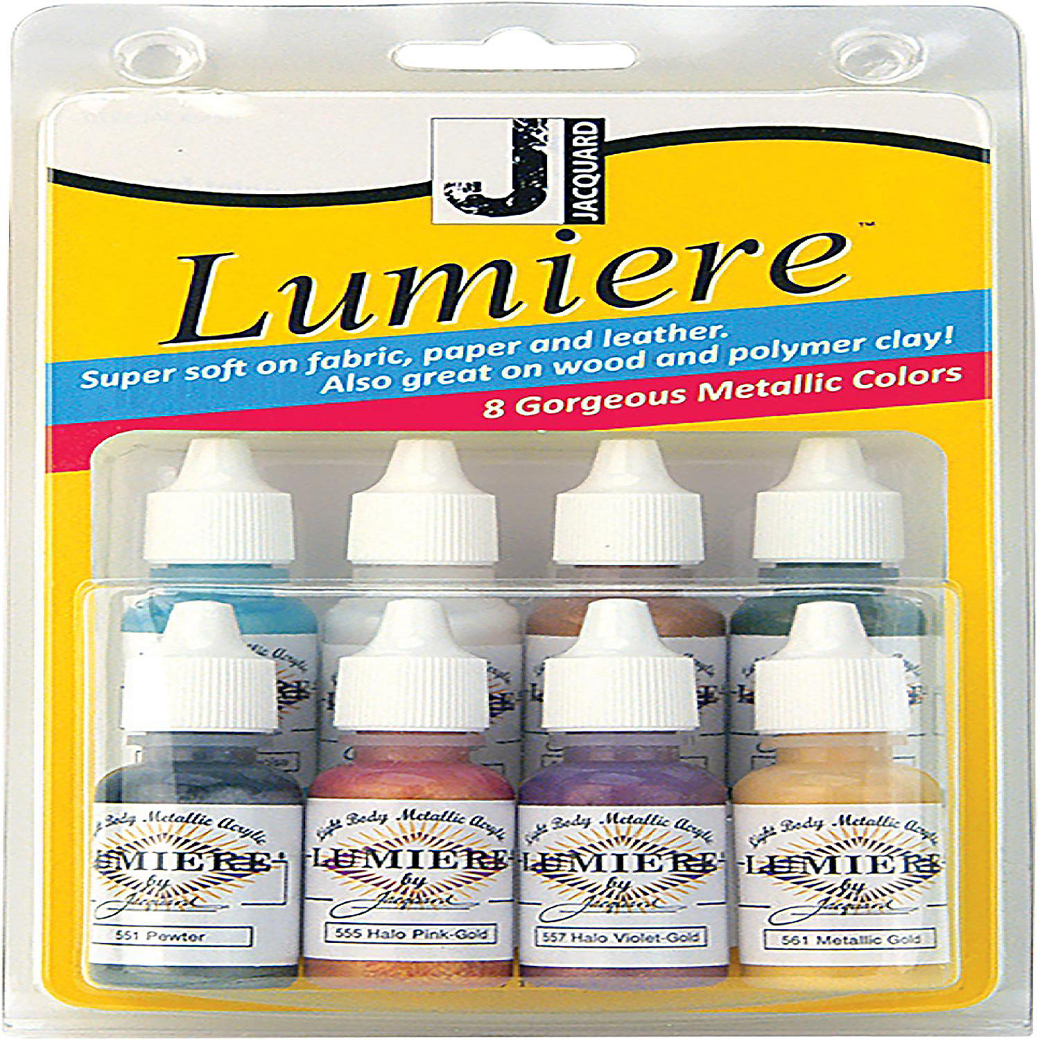 Jacquard Lumiere Mini Exciter Pack .5oz 8/Pkg-Assorted Colors ...