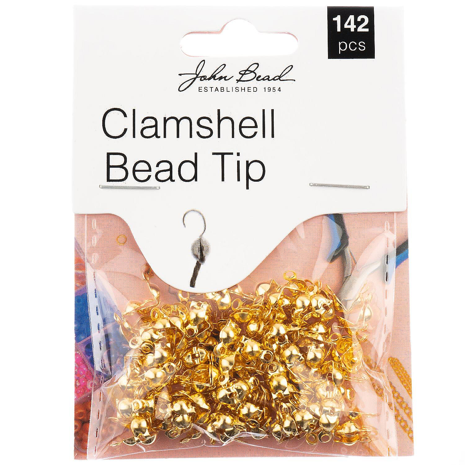 John Bead Clamshell Bead Tip 142/Pkg-Gold | Oriental Trading