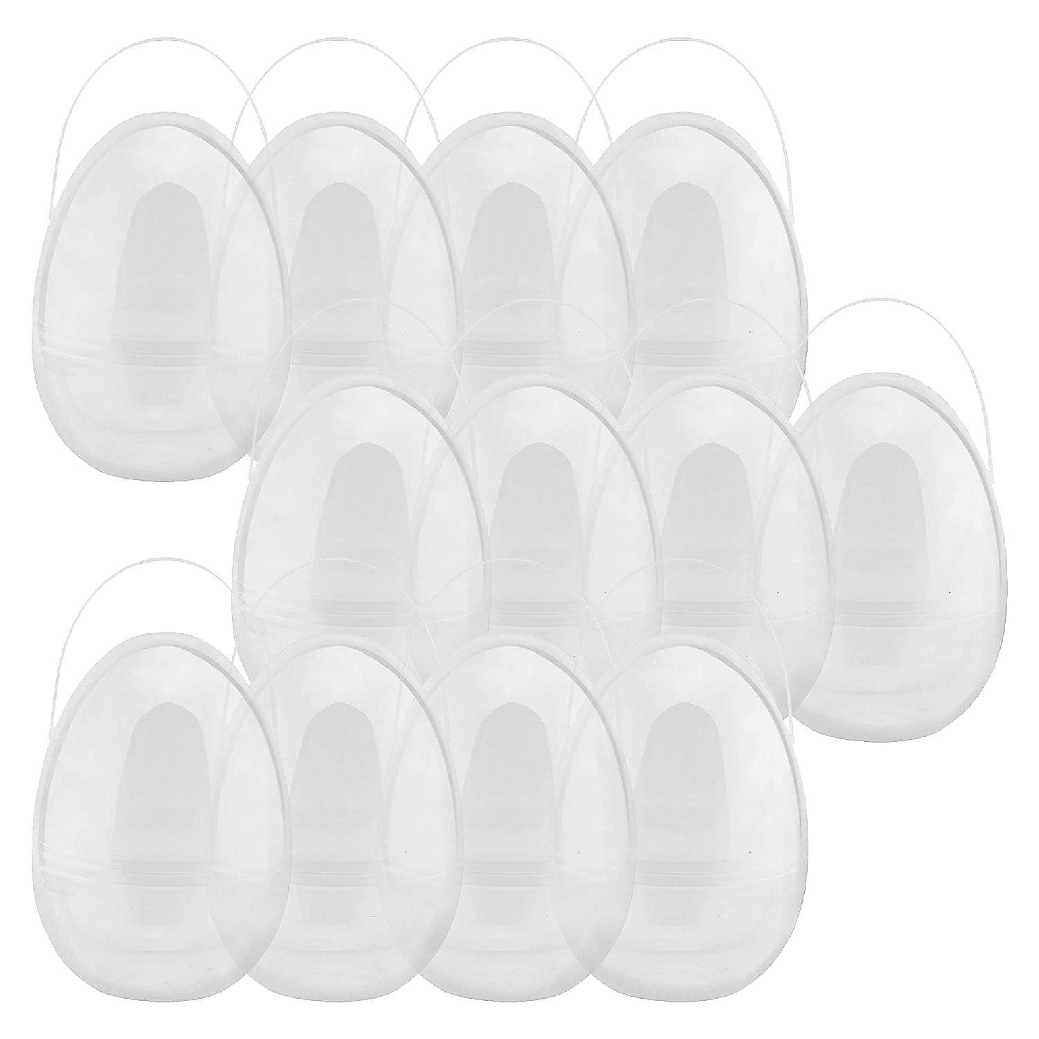 Jumbo Plastic Easter Eggs (12pk, 10-Inch), Egg-Shaped Easter Baskets