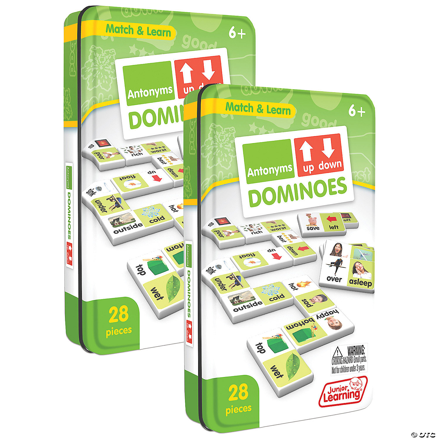 Junior Learning Antonyms Match & Learn Dominoes, Pack of 2 | Oriental Trading