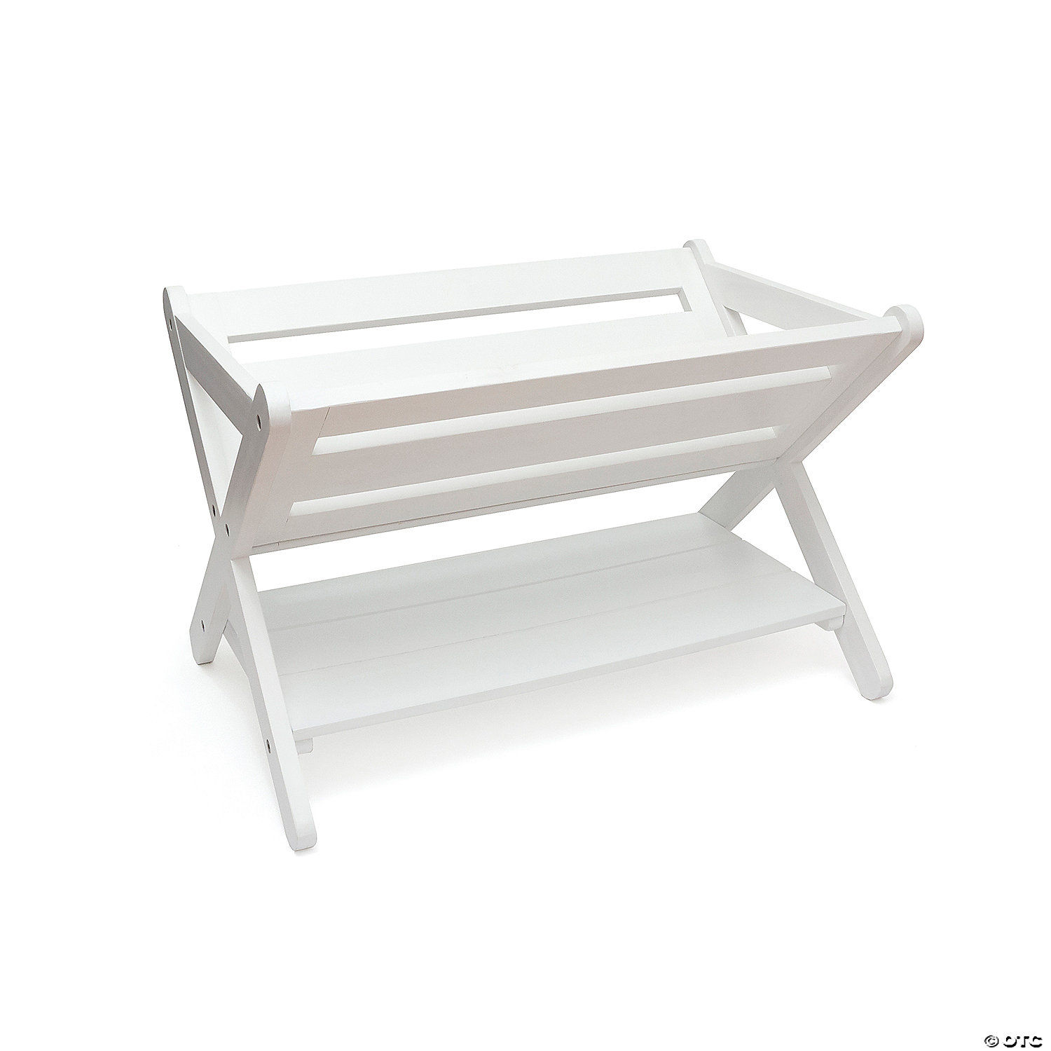 Kids Book Caddy with Shelf, White