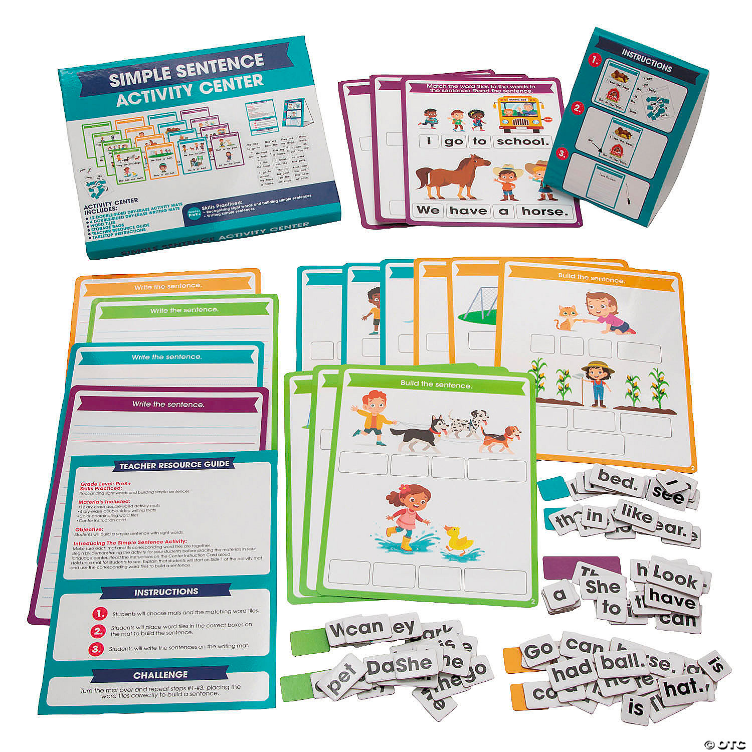 Kindergarten Simple Sentence Activity Center Kit