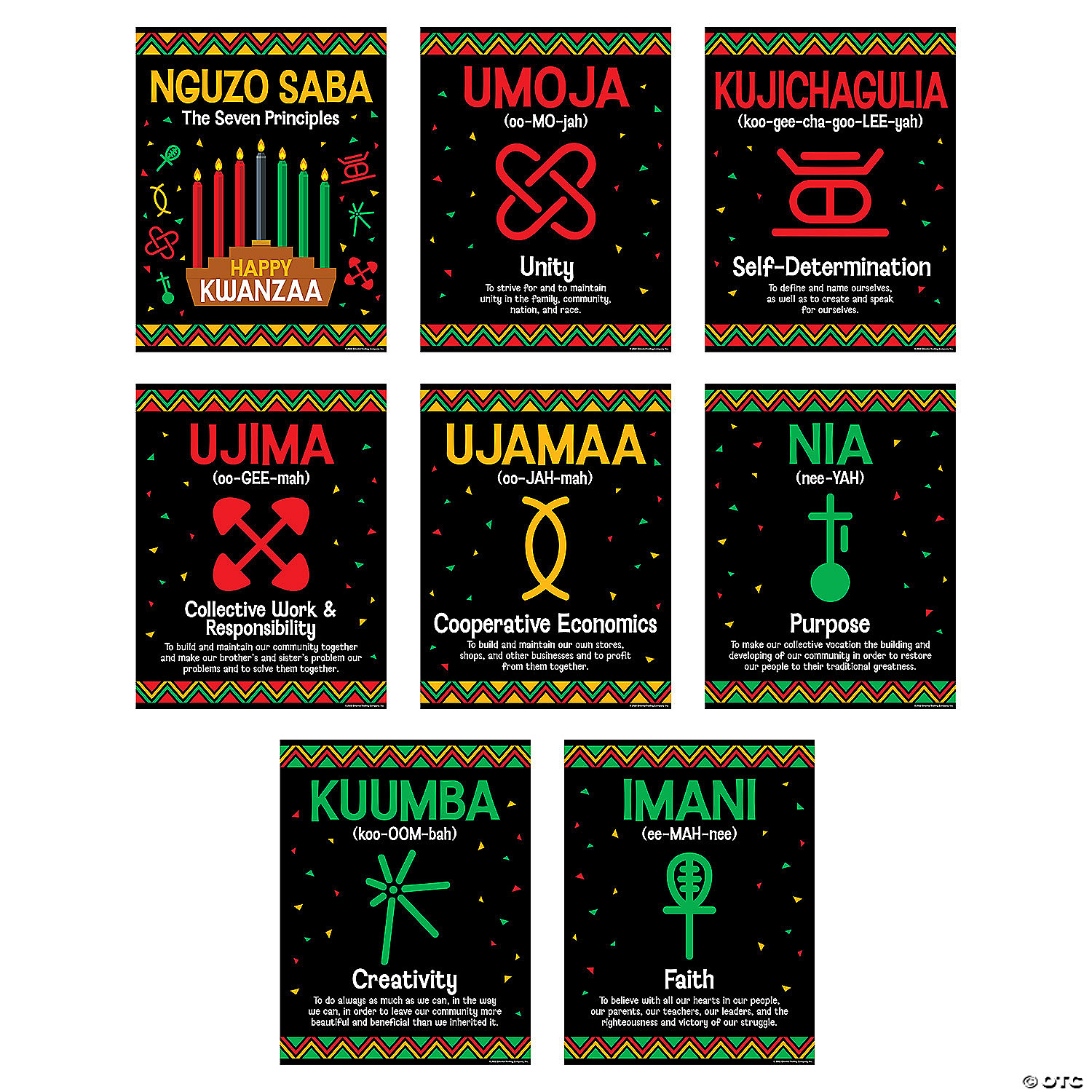 Kwanzaa Posters - 8 Pc. - Discontinued