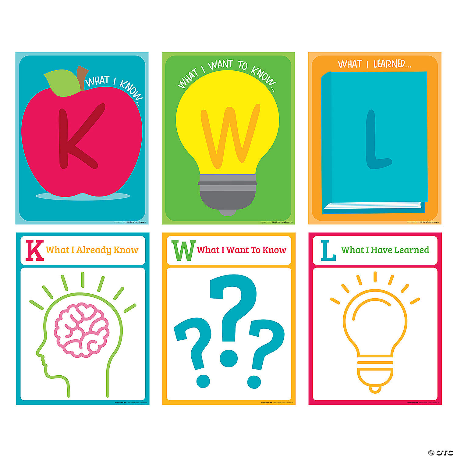 KWL Charts - 6 Pc. | Oriental Trading