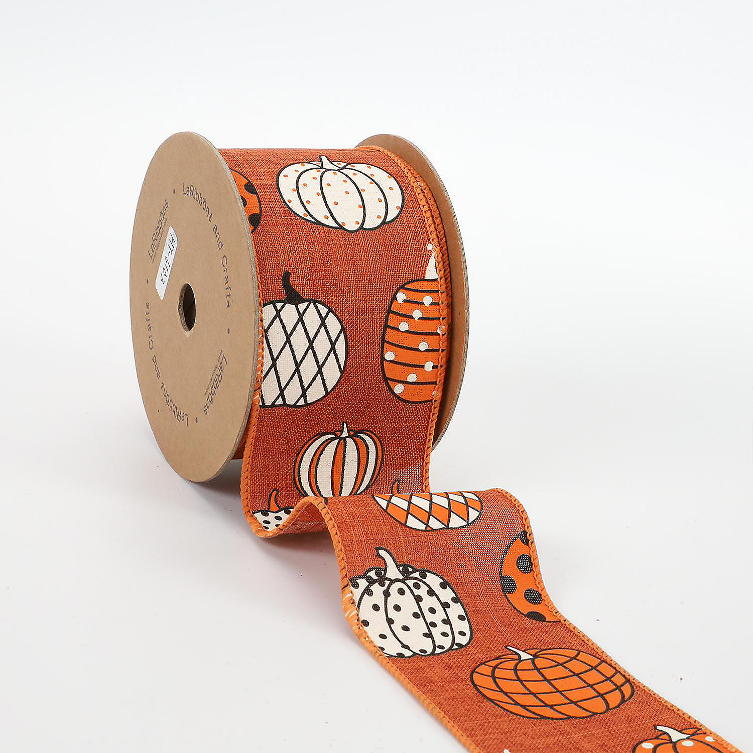 LaRibbons 2 1/2" Wired Ribbon - "Multi Pumpkin" Rust/Multi - 10 Yard ...
