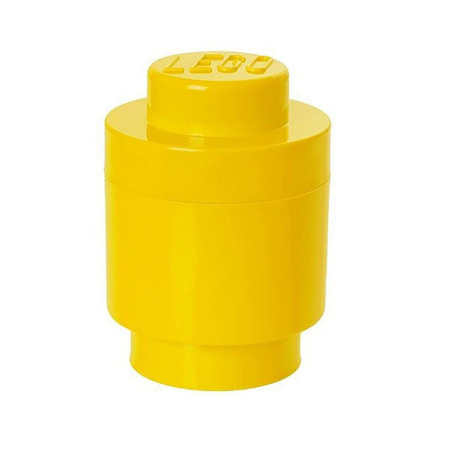 LEGO Round Storage Brick 1, Bright Yellow | Oriental Trading