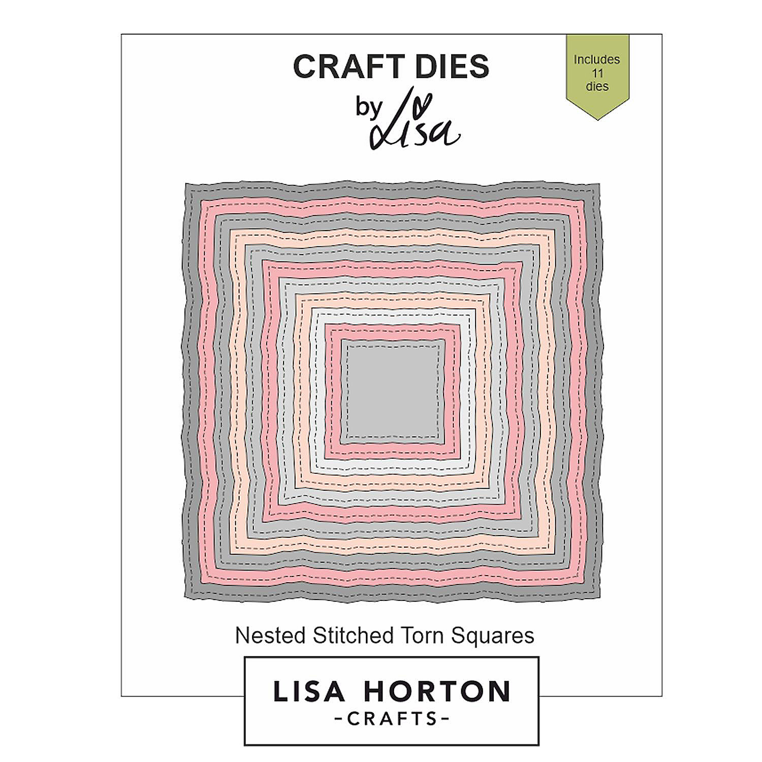 Lisa Horton Crafts Dies-Torn Edge Squares | Oriental Trading