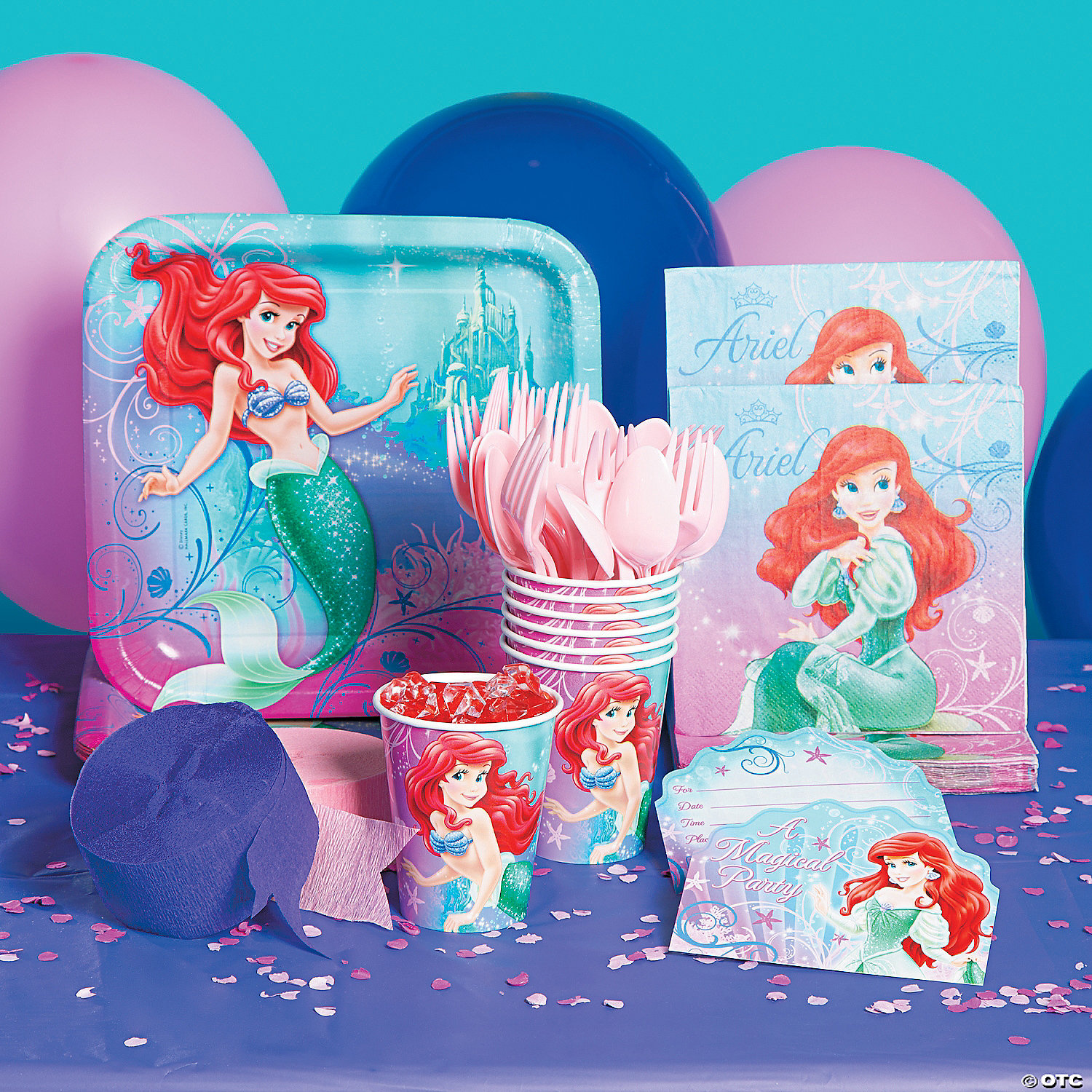 Little Mermaid Sparkle Basic Party Pack | Fun Express