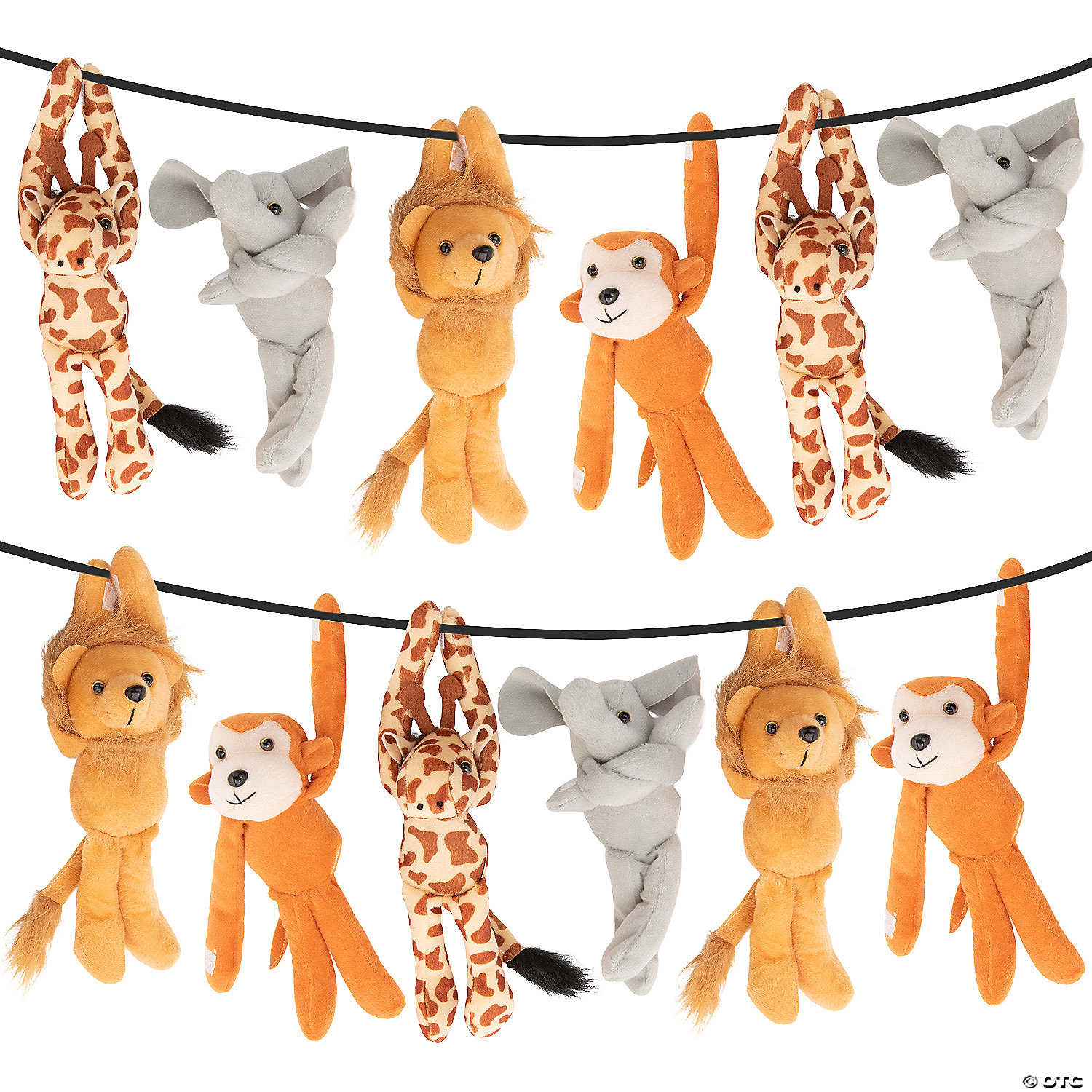 Long Arm Zoo Stuffed Animals - 12 Pc.