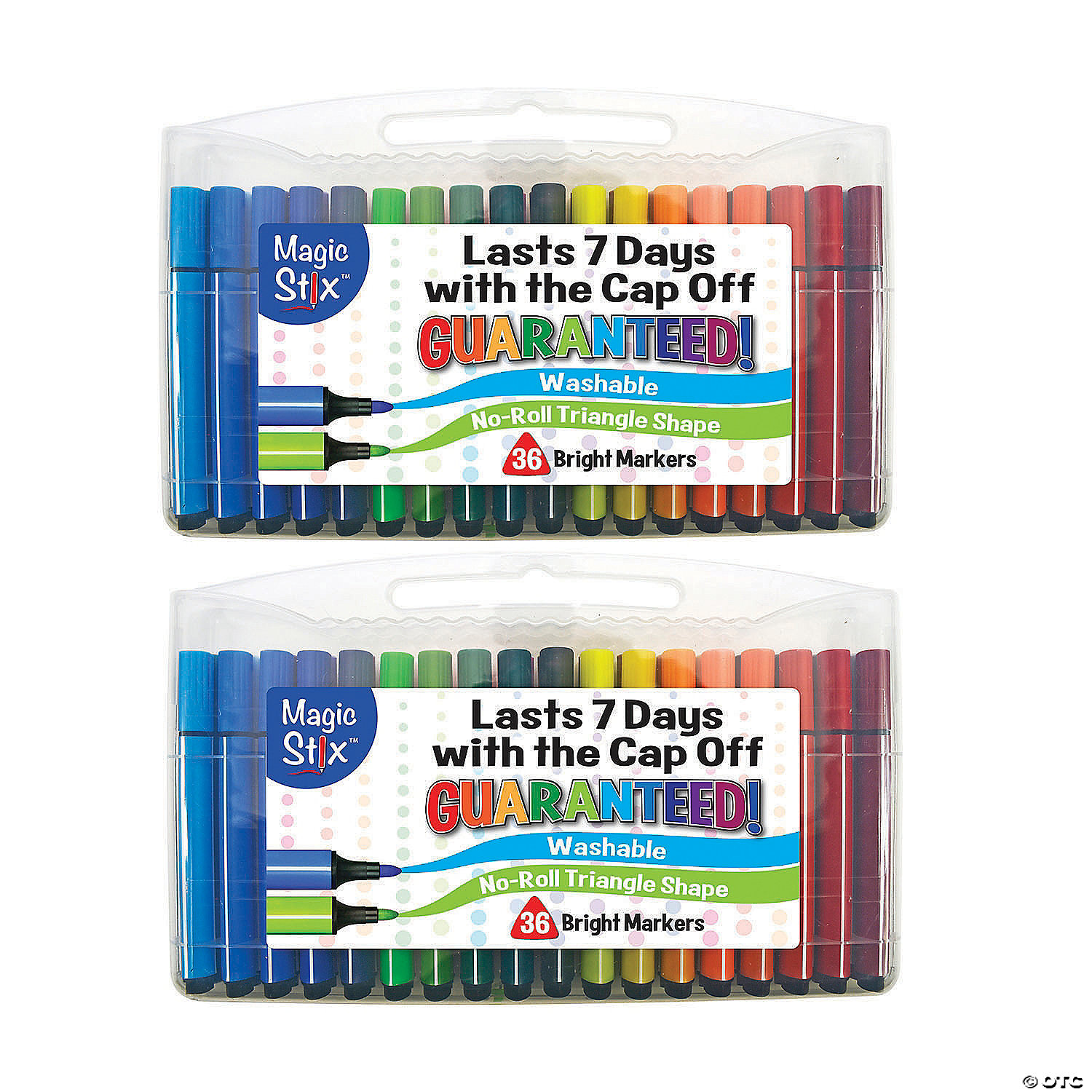 Magic Stix™ Triangular Markers, 36 Per Pack, 2 Packs | Oriental Trading