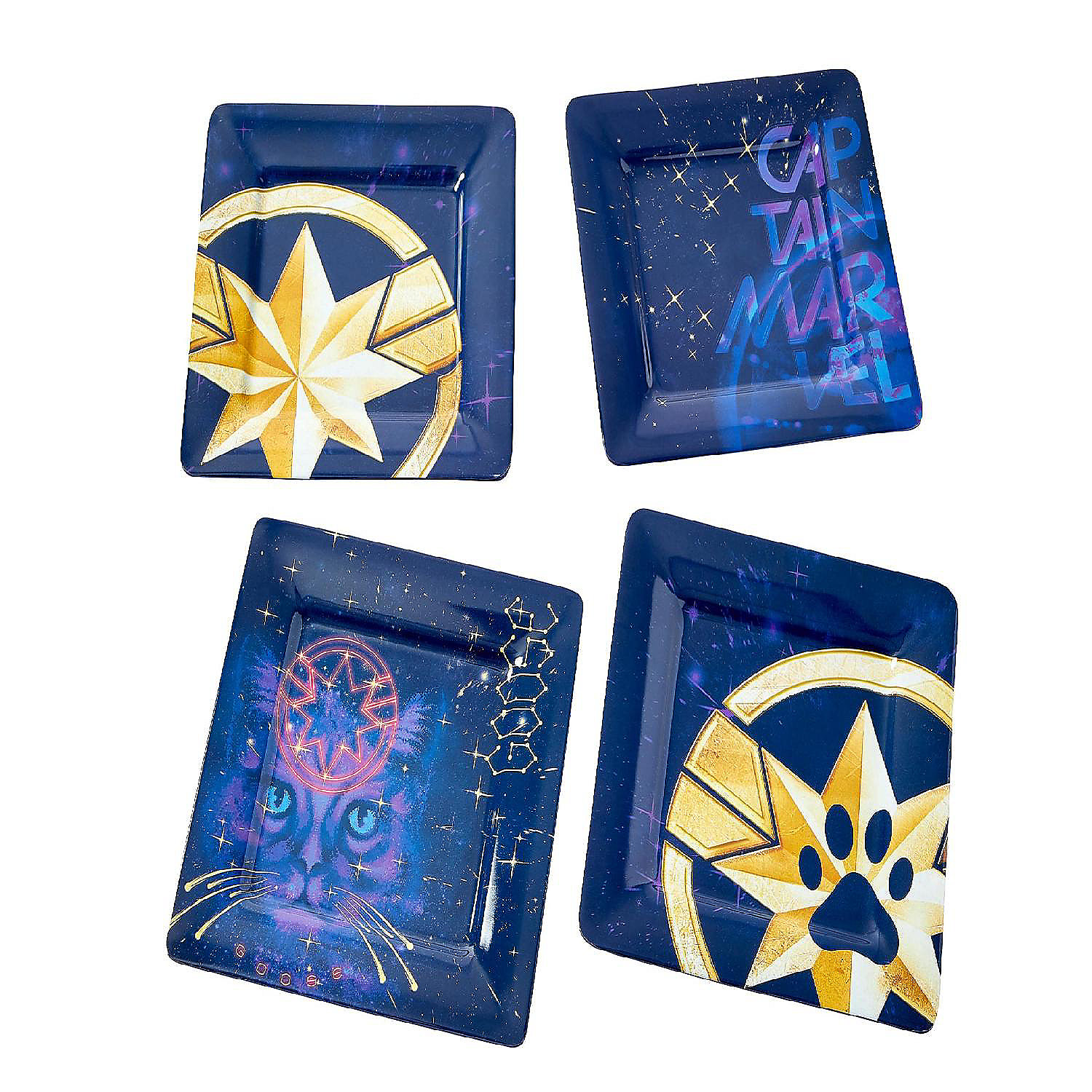 Marvel’s Captain Marvel Celestial Goose 4-Piece Melamine Plate Set ...