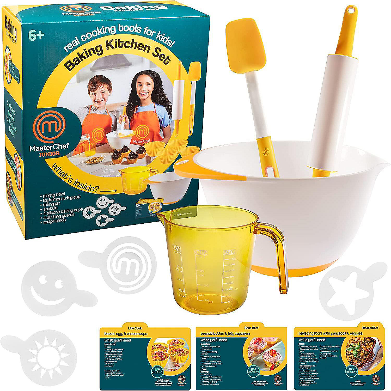 MasterChef Junior Baking Kitchen Set - 7 Pc. Kit Includes Real Cooking ...