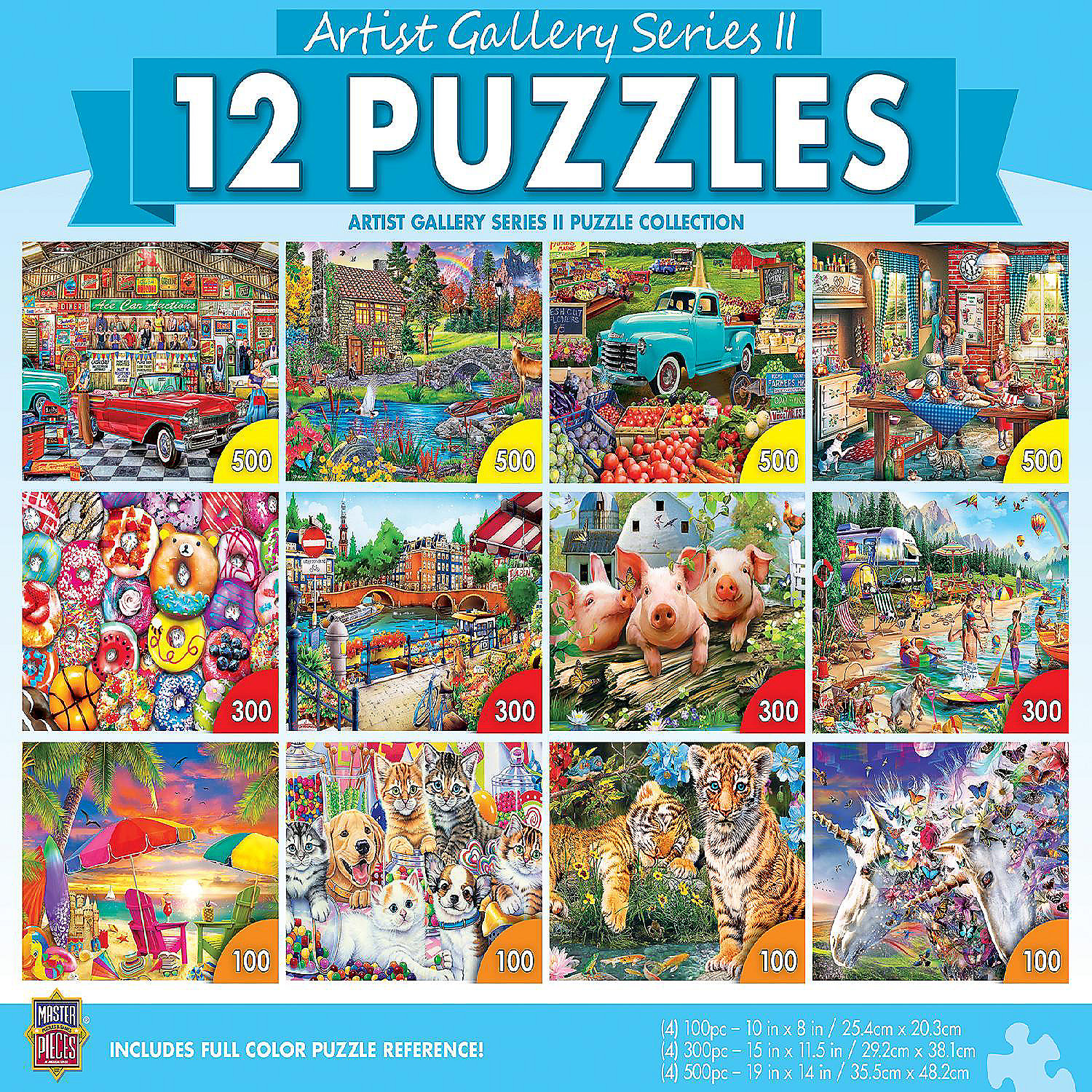 MasterPieces 12 Pack Jigsaw Puzzles - Artist Gallery 12-Pack Bundle ...