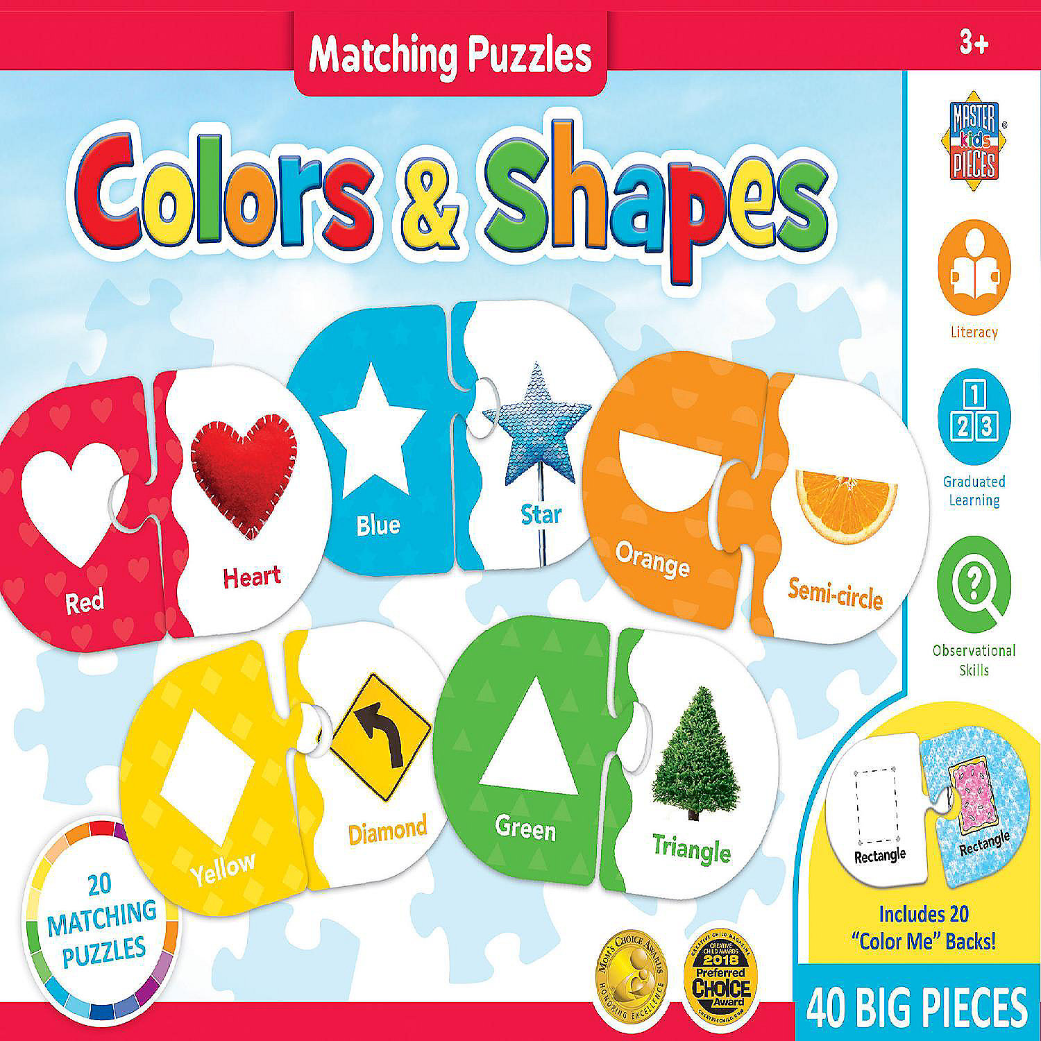 MasterPieces Colors & Shapes - Educational Matching Jigsaw Puzzles ...