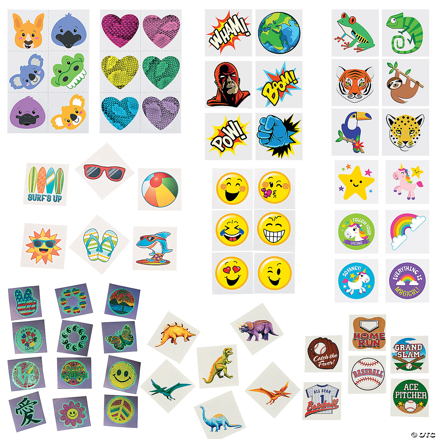 Mega Bulk Everyday Fun Temporary Tattoo Assortment | Fun Express