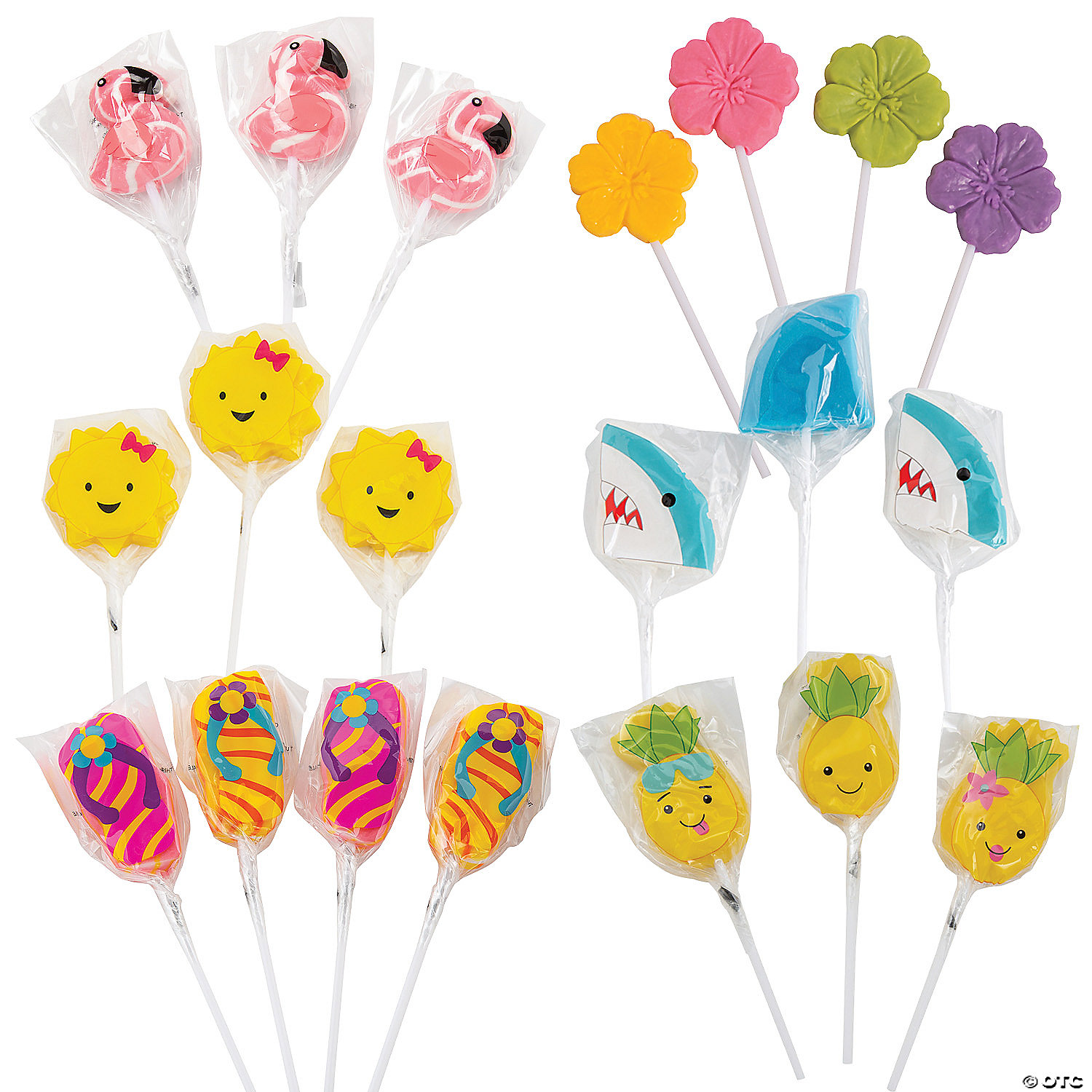 Mega Luau Lollipop Assortment - 72 Pc.