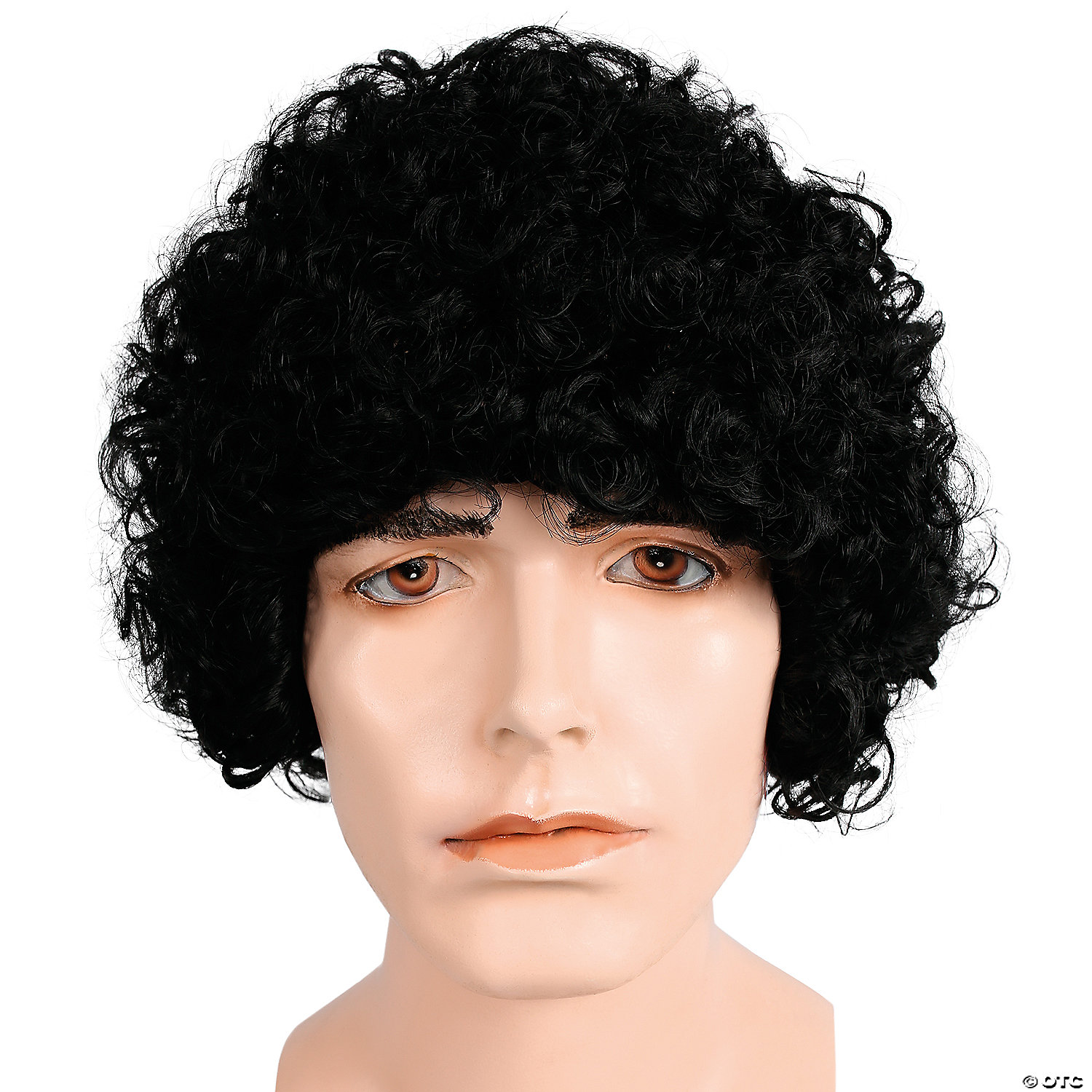 Men's Black Curly Wig | Morris Costumes