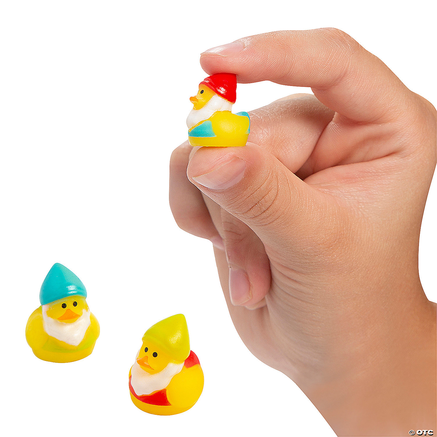 Micro Brightly Colored Gnome Rubber Ducks