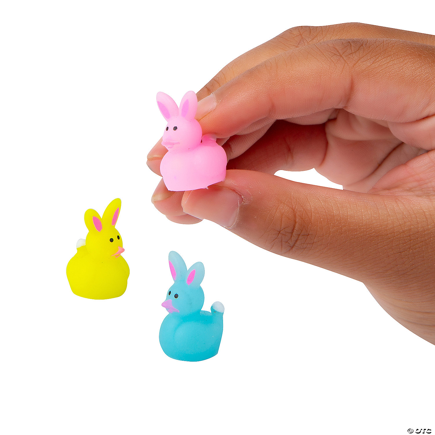 Micro Pastel-Colored Easter Bunny Rubber Ducks