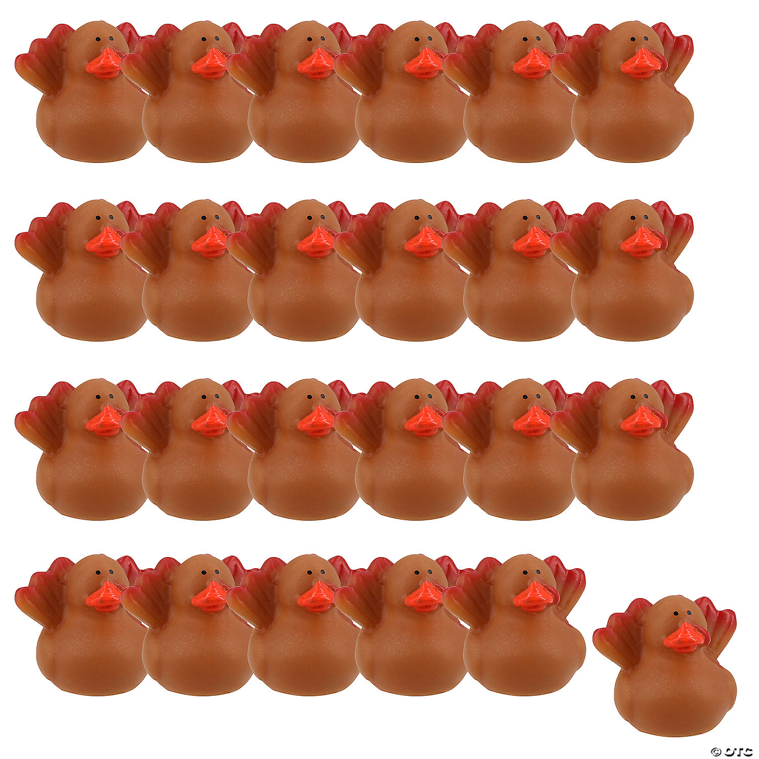 Micro Thanksgiving Turkey Rubber Ducks