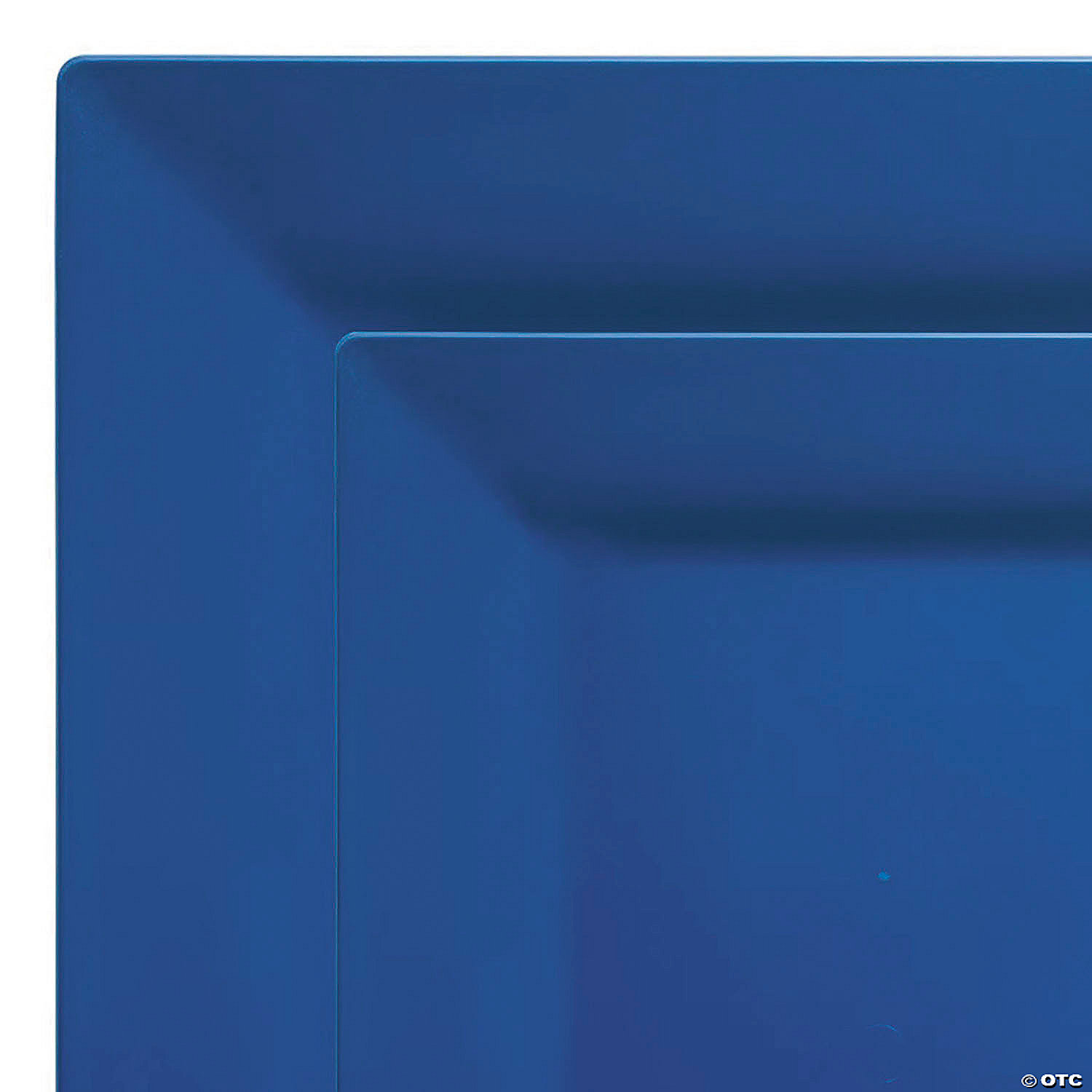 Midnight Blue Square Plastic Dinnerware Value Set - 20 Dinner Plates ...