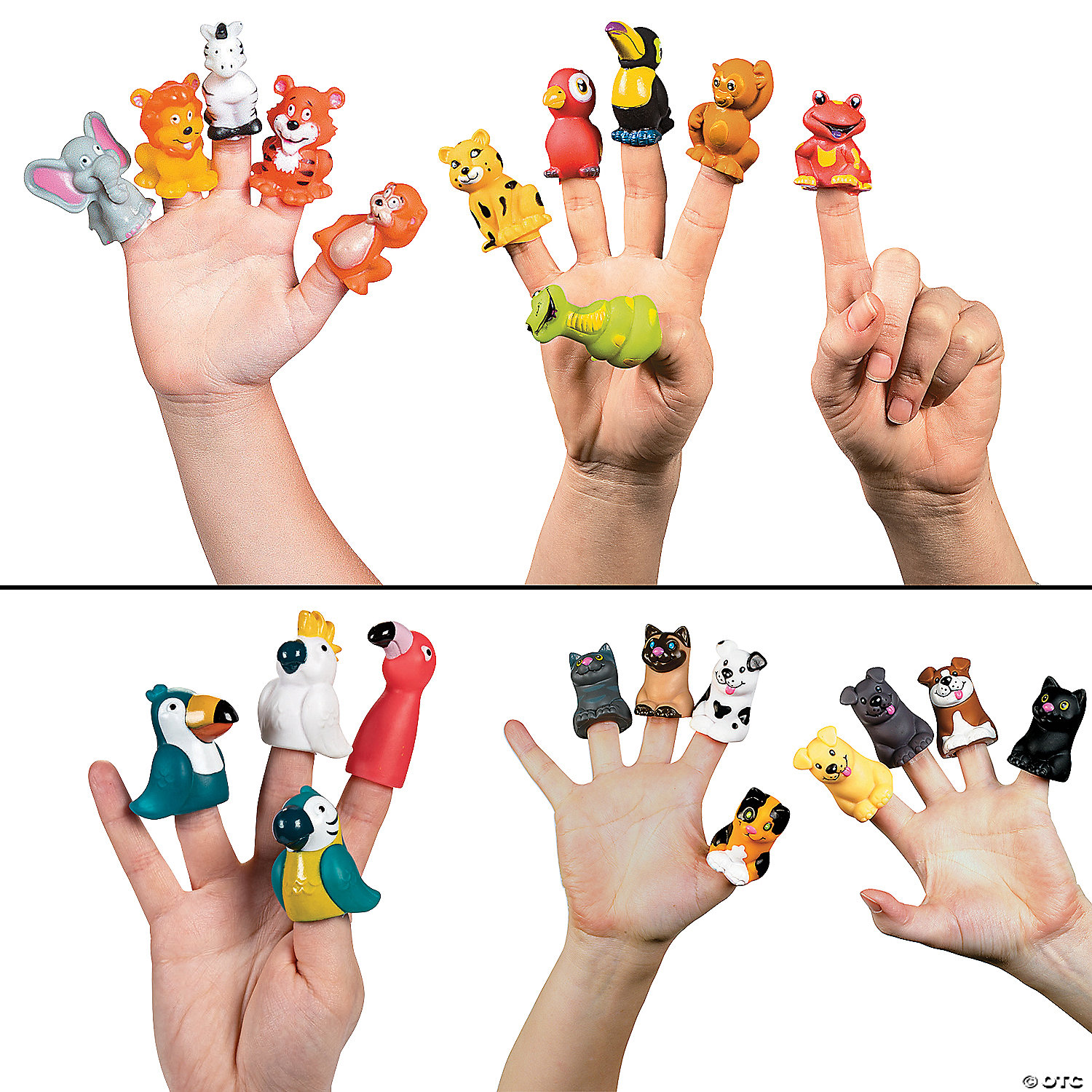 Mini Animal Finger Puppet Sets for 24